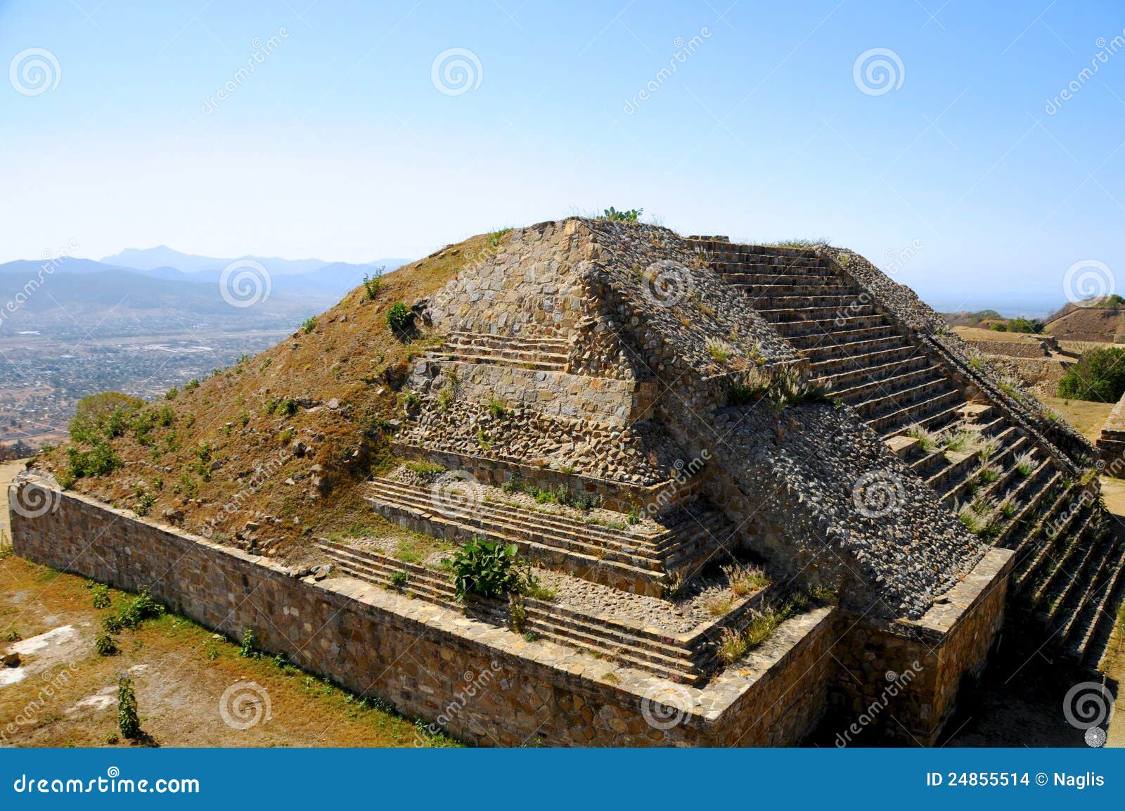 Pyramid, Mexico stock photo. Image of civilization, alban - 24855514
