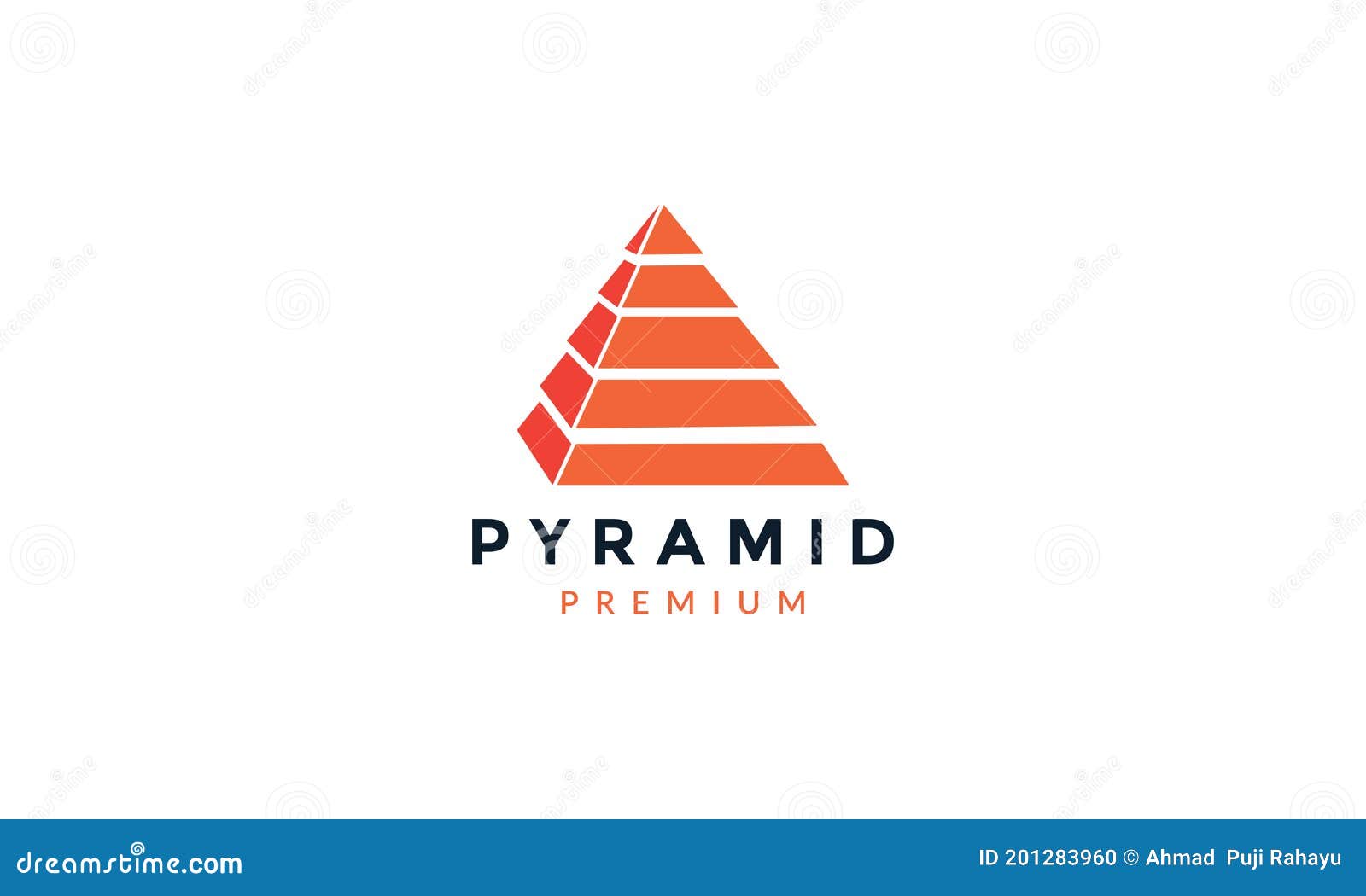 Pyramid Modern Flat 3d Logo Vector Icon Illustration Stock Vector ...