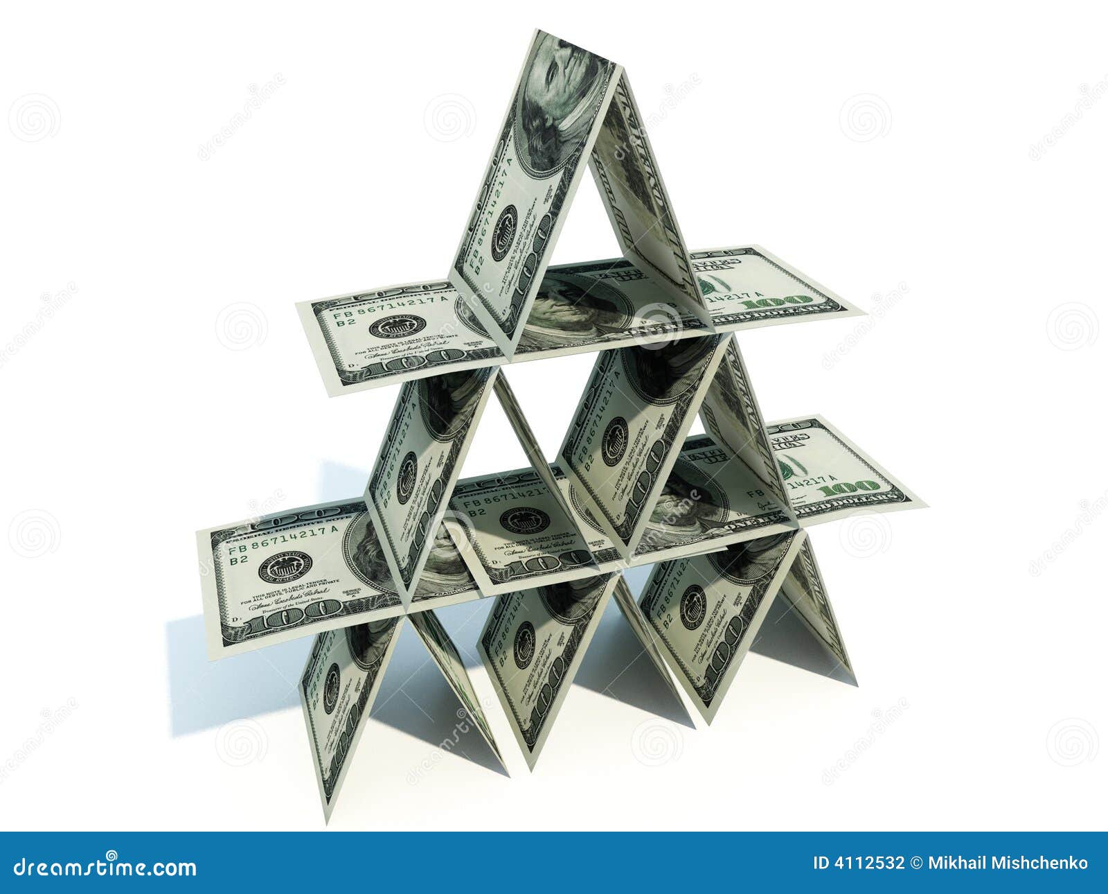 Pyramid of money stock illustration. Illustration of dollar - 4112532