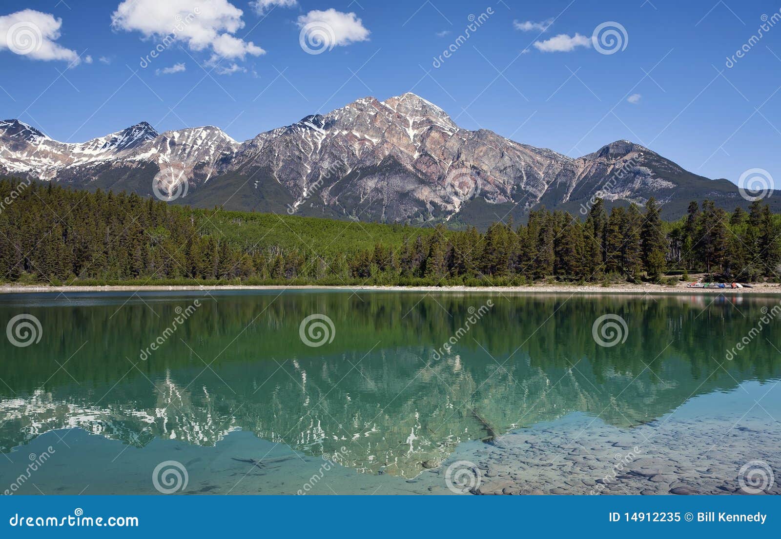 Pyramid Mountain stock image. Image of mountain, banff - 14912235