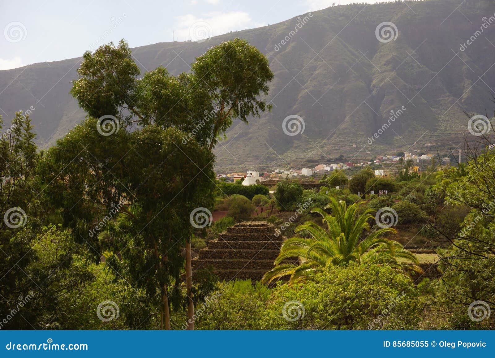 The Pyramid With Mountain Background Royalty-Free Stock Photo ...