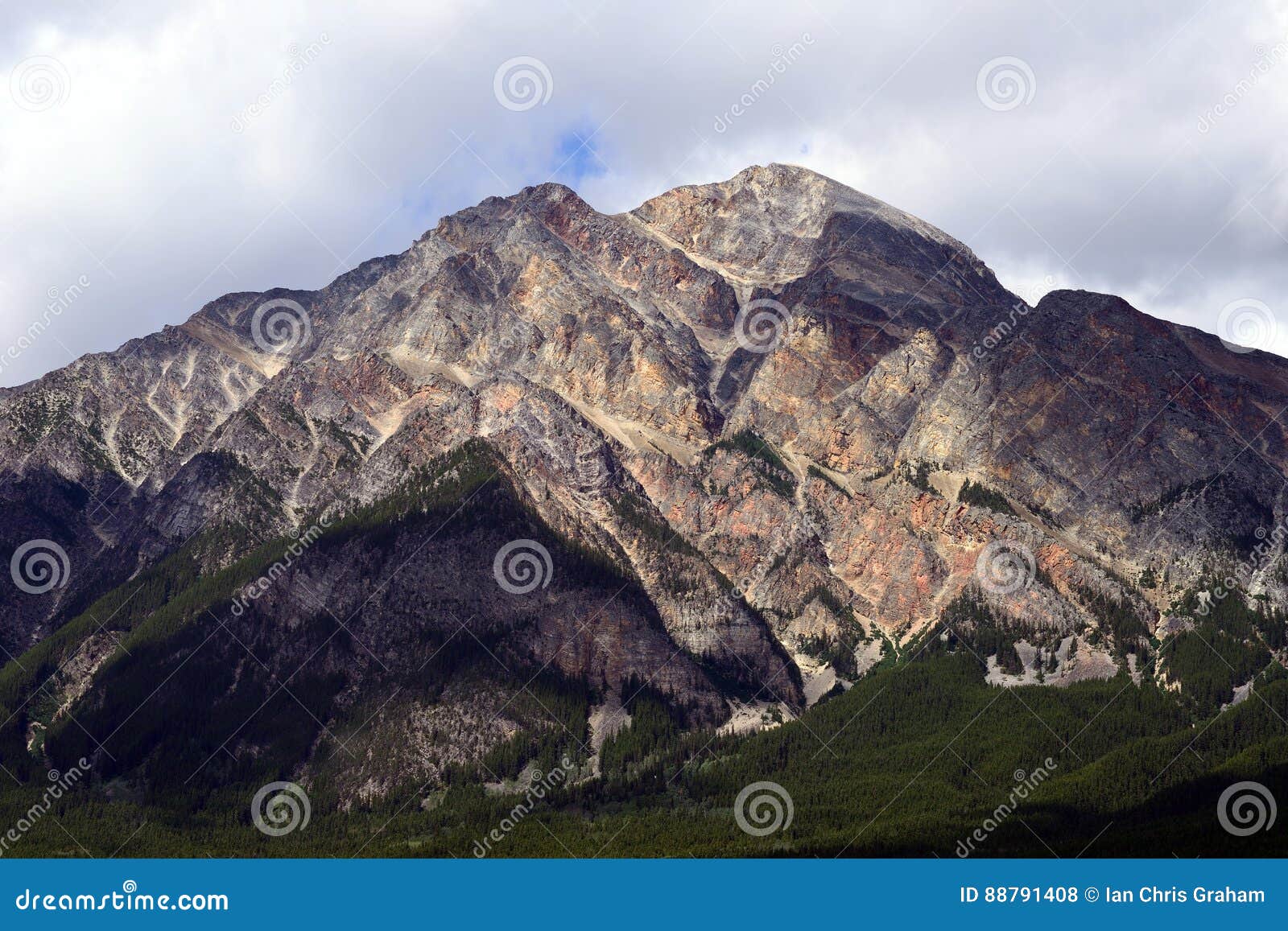 Pyramid Mountain Jasper National Park Stock Photo - Image of scenics ...