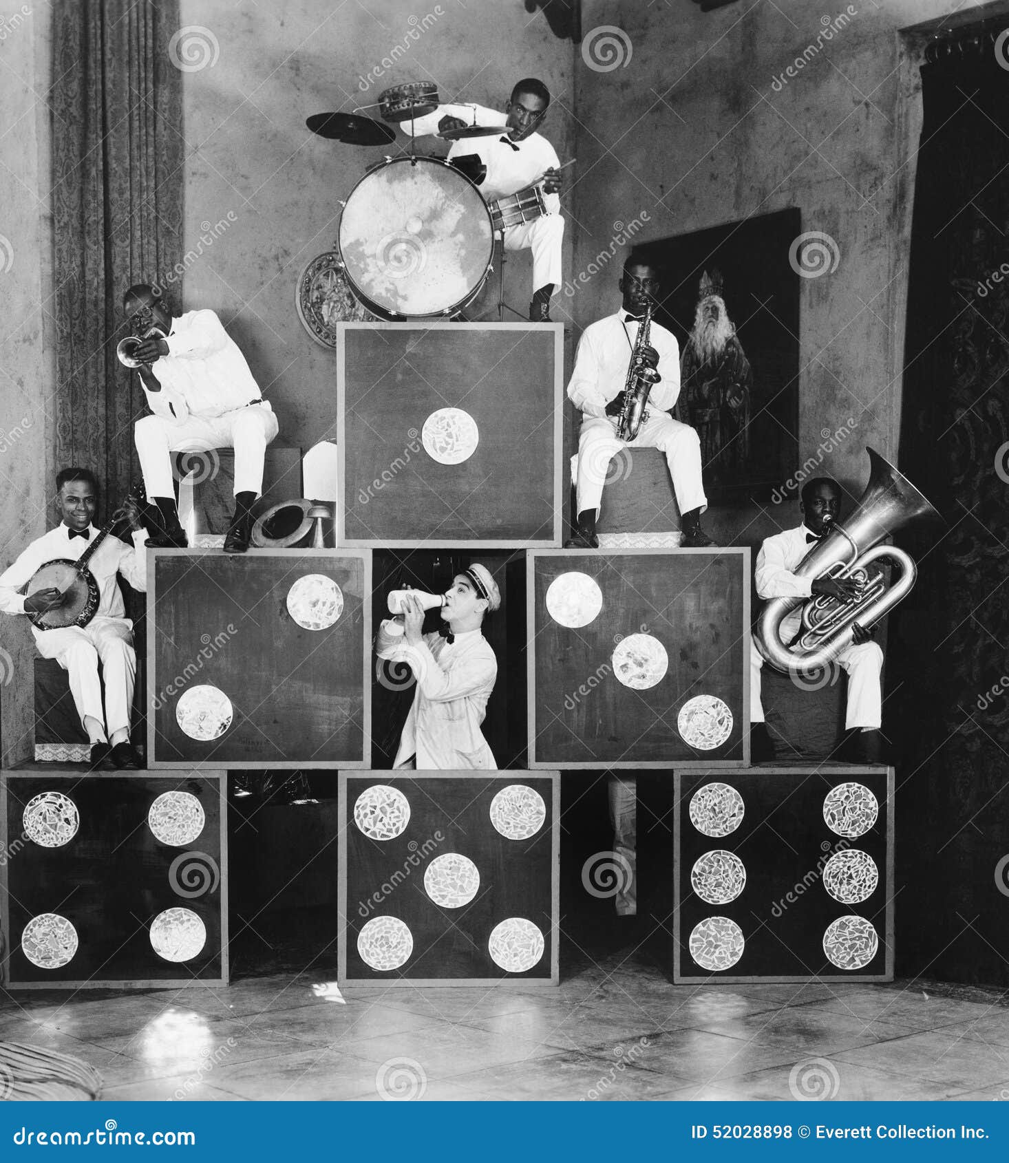 Pyramid of musicians stock photo. Image of bygone, afroamerican - 52028898