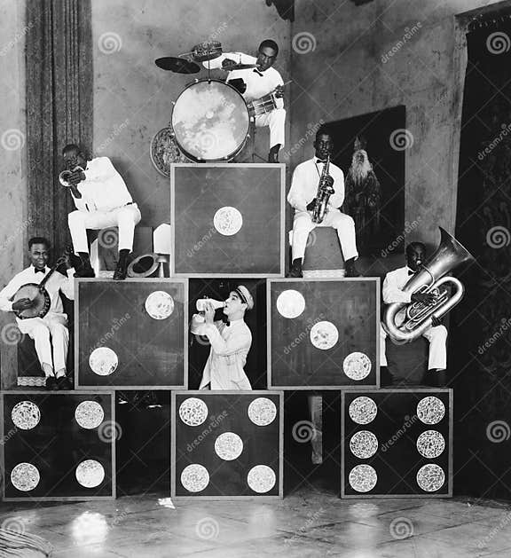 Pyramid of musicians stock photo. Image of bygone, afroamerican - 52028898