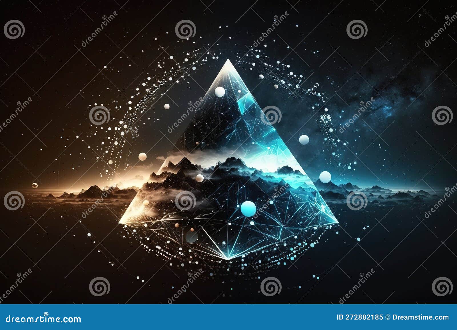 Network Concept, Generative AI Stock Illustration - Illustration of ...