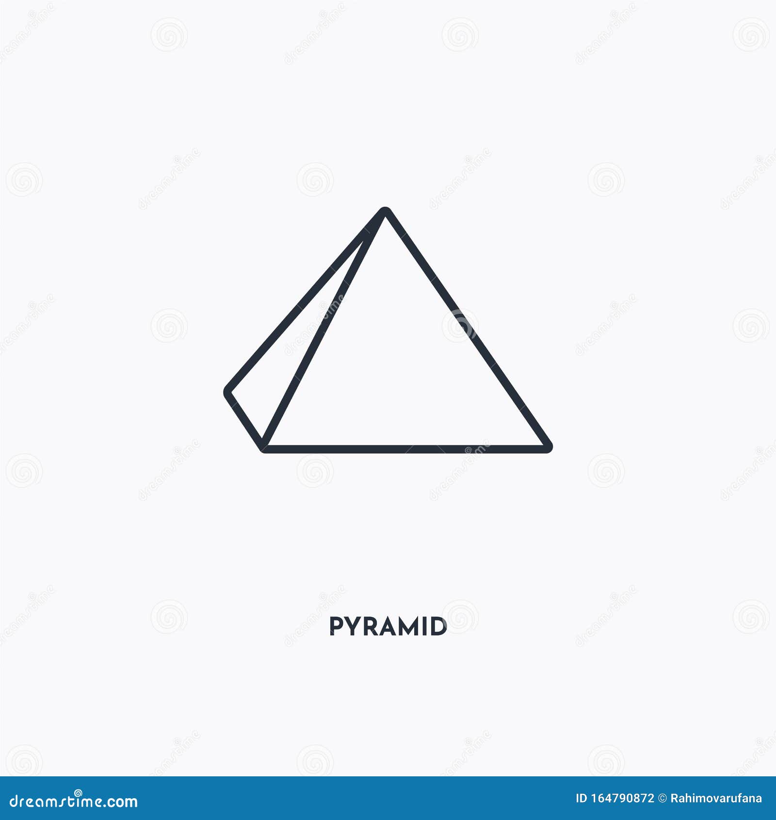 Pyramid Outline Icon. Simple Linear Element Illustration. Isolated Line ...