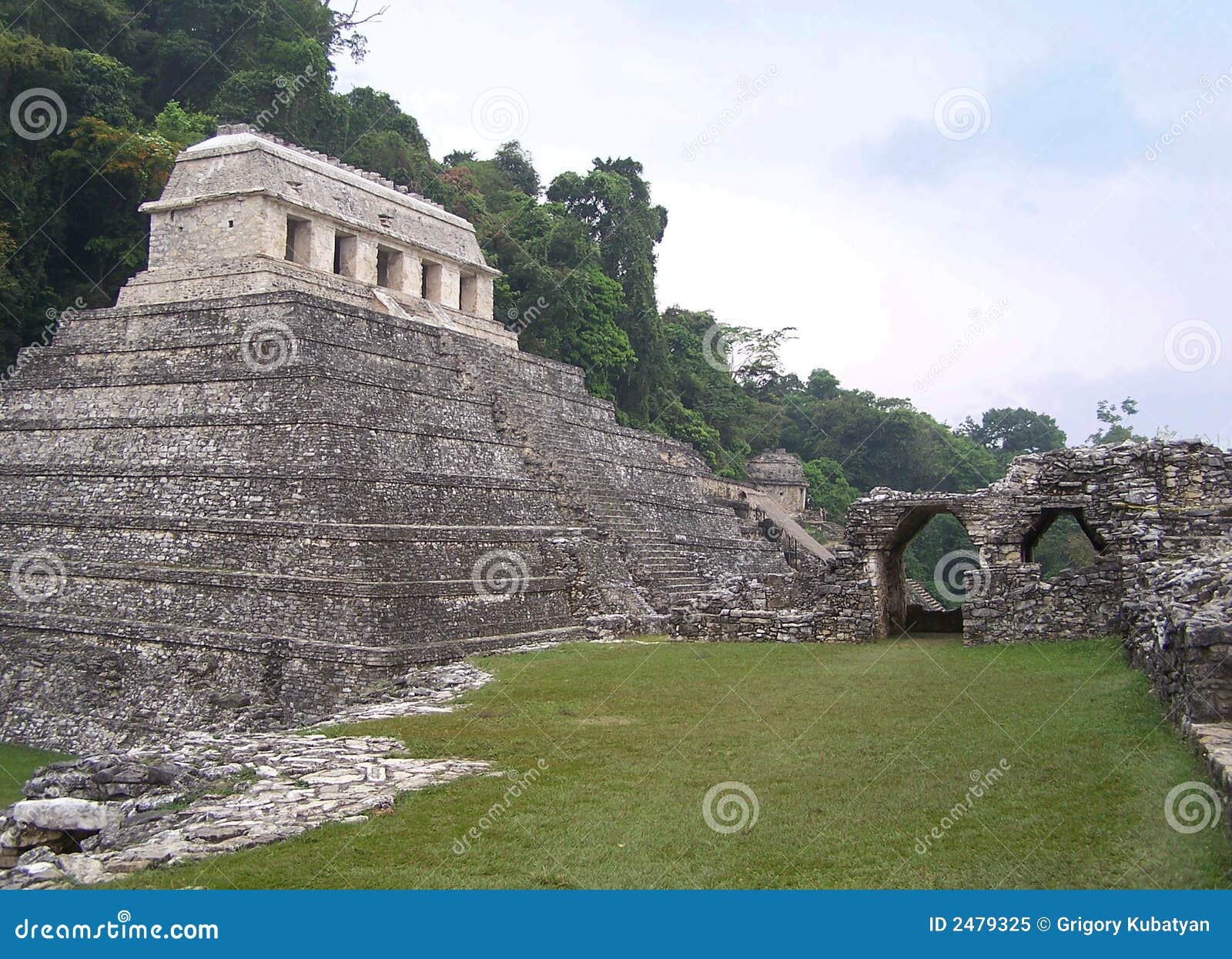 Pyramid of Palenque stock image. Image of traditional - 2479325