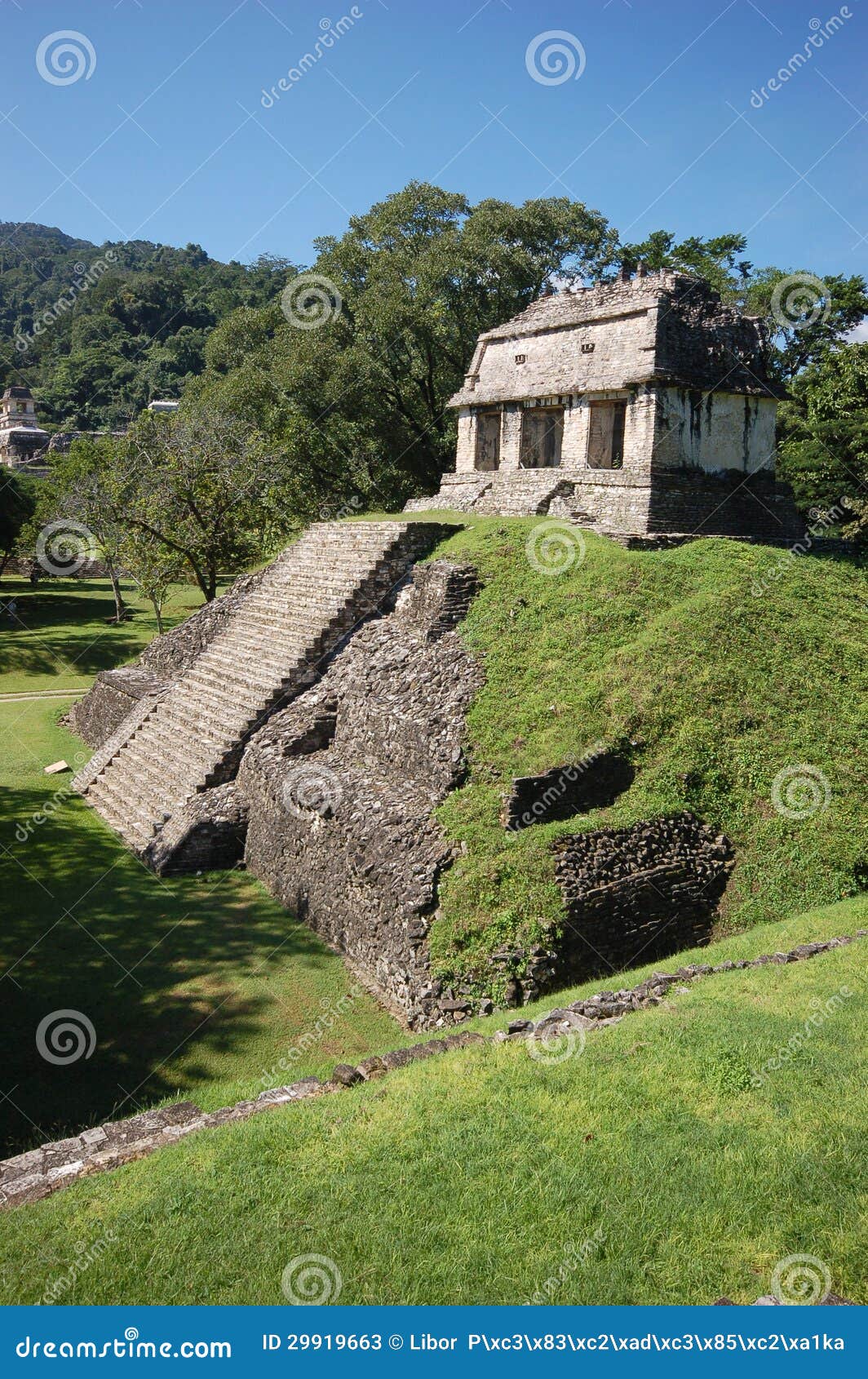 Palenque Mayan Ruins-monuments Chiapas Mexico Stock Image - Image of ...
