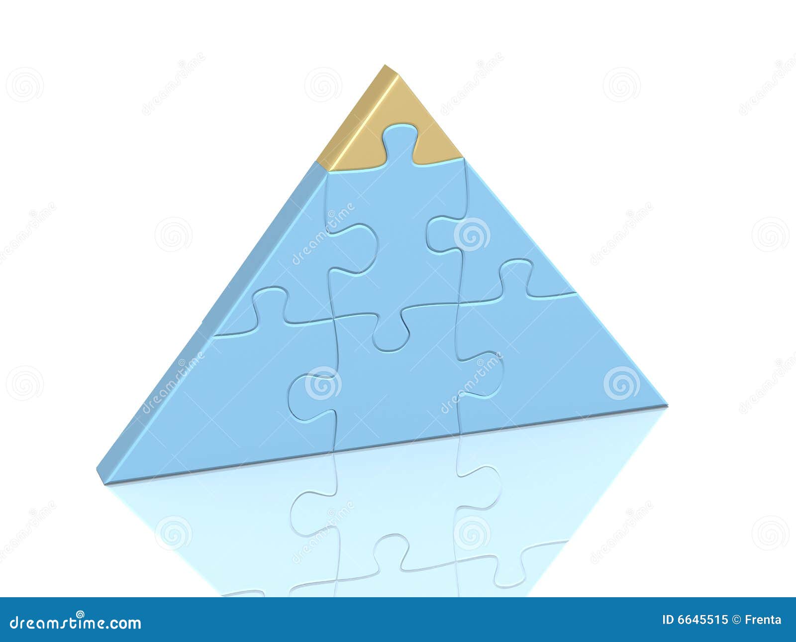 Pyramid from Parts of a Puzzle Stock Illustration - Illustration of ...