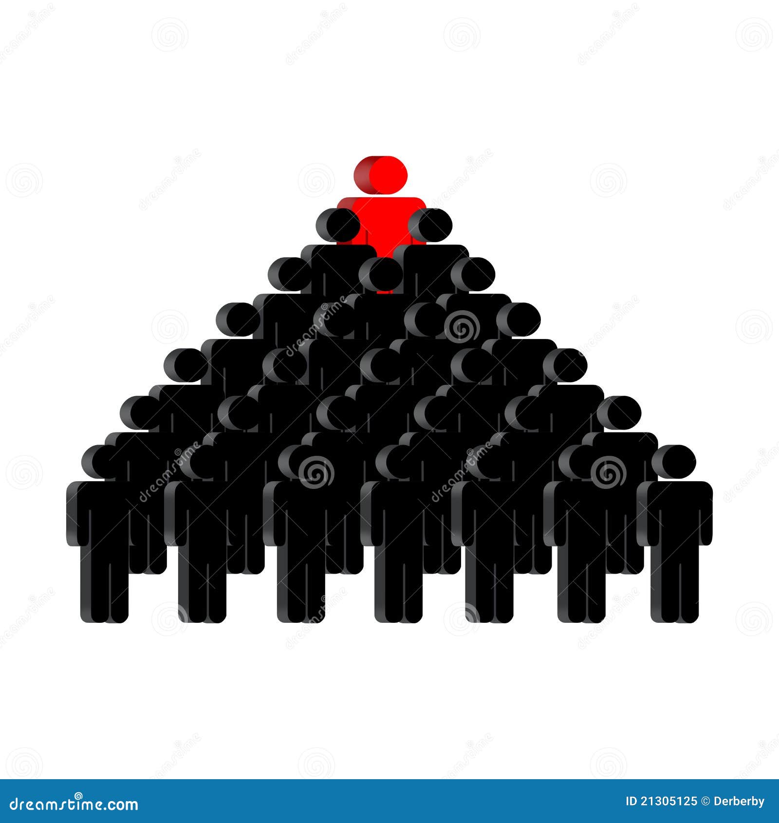 Pyramid of people stock illustration. Illustration of crowd - 21305125