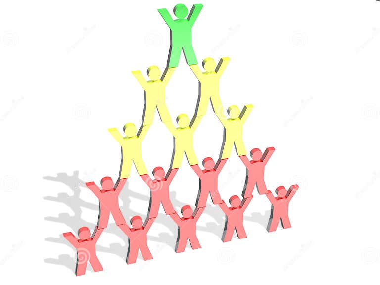 Pyramid of people stock illustration. Illustration of people - 5472395