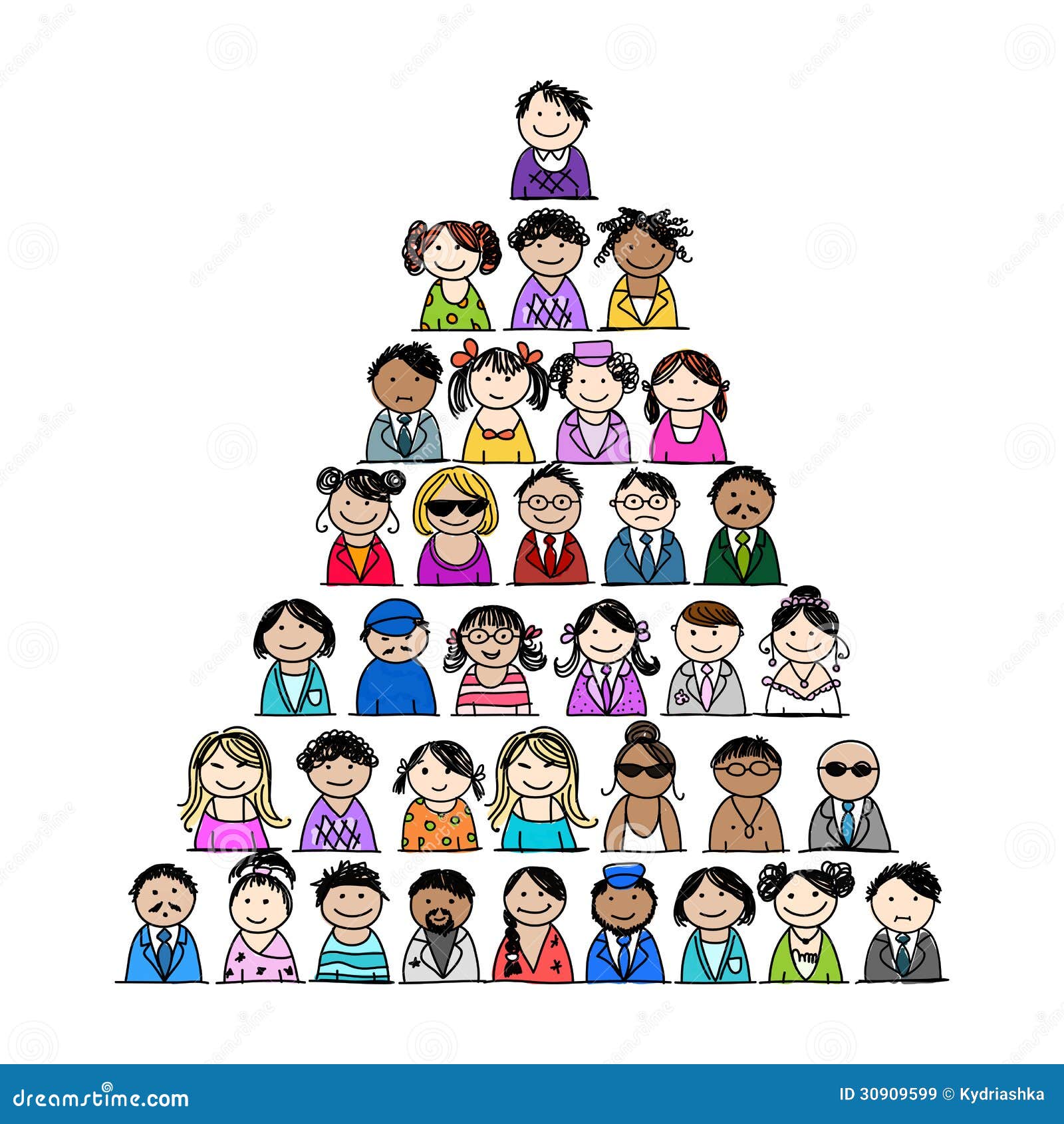 Pyramid Of People Icons For Your Design Cartoon Vector | CartoonDealer ...