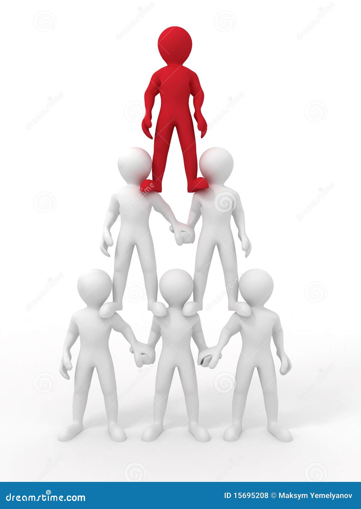 Pyramid From People. Leadership Stock Illustration - Illustration of ...