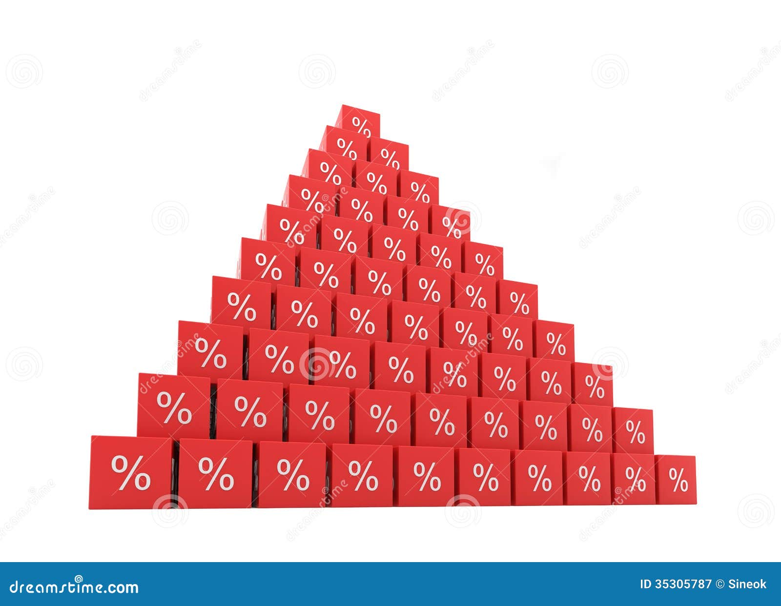 Pyramid of percent stock illustration. Illustration of growing - 35305787