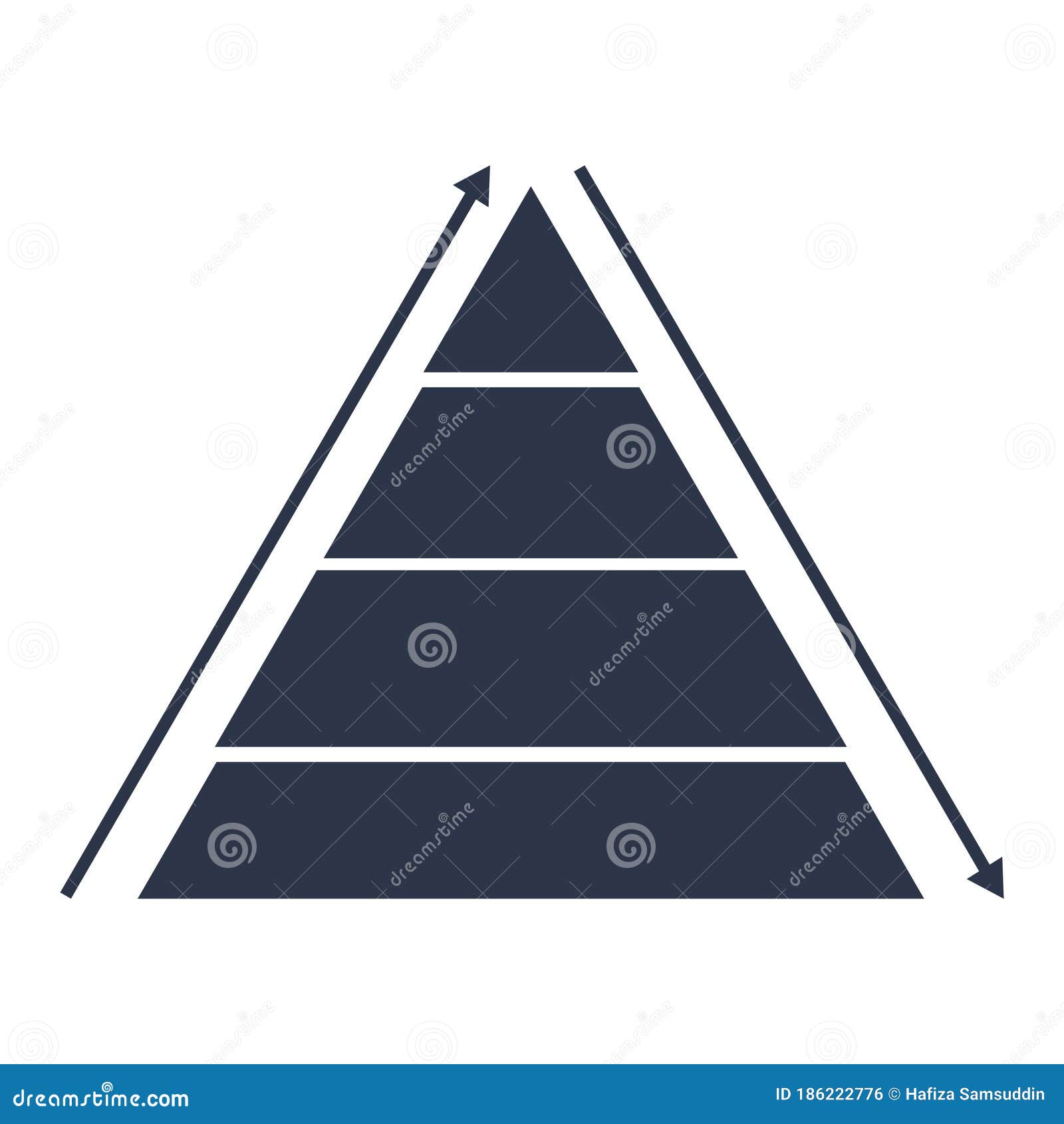 Pyramid Progress Chart. Vector Illustration Decorative Design Stock ...