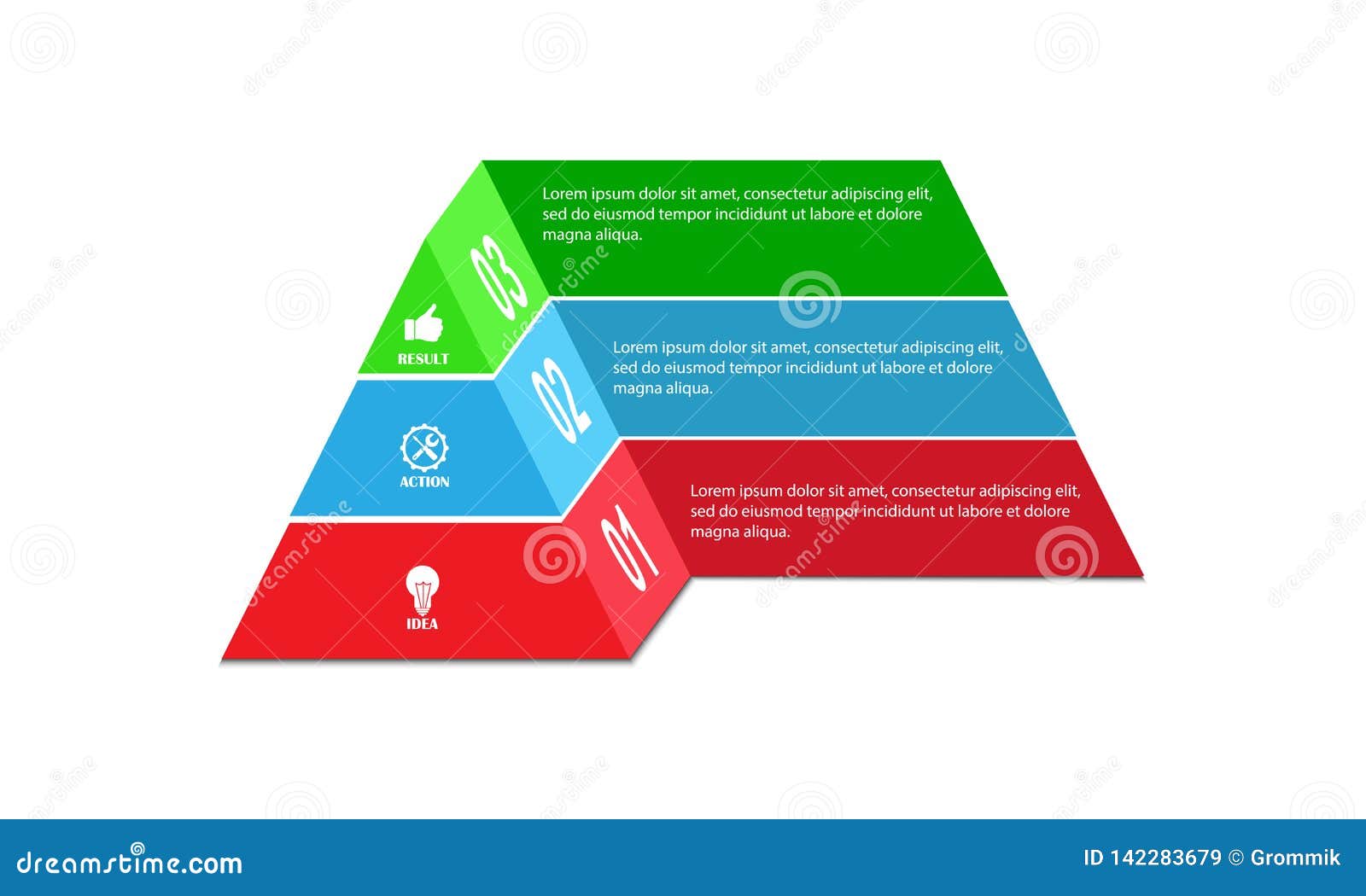 Pyramid for Project Design, Strategy and Business Planning Stock Vector ...