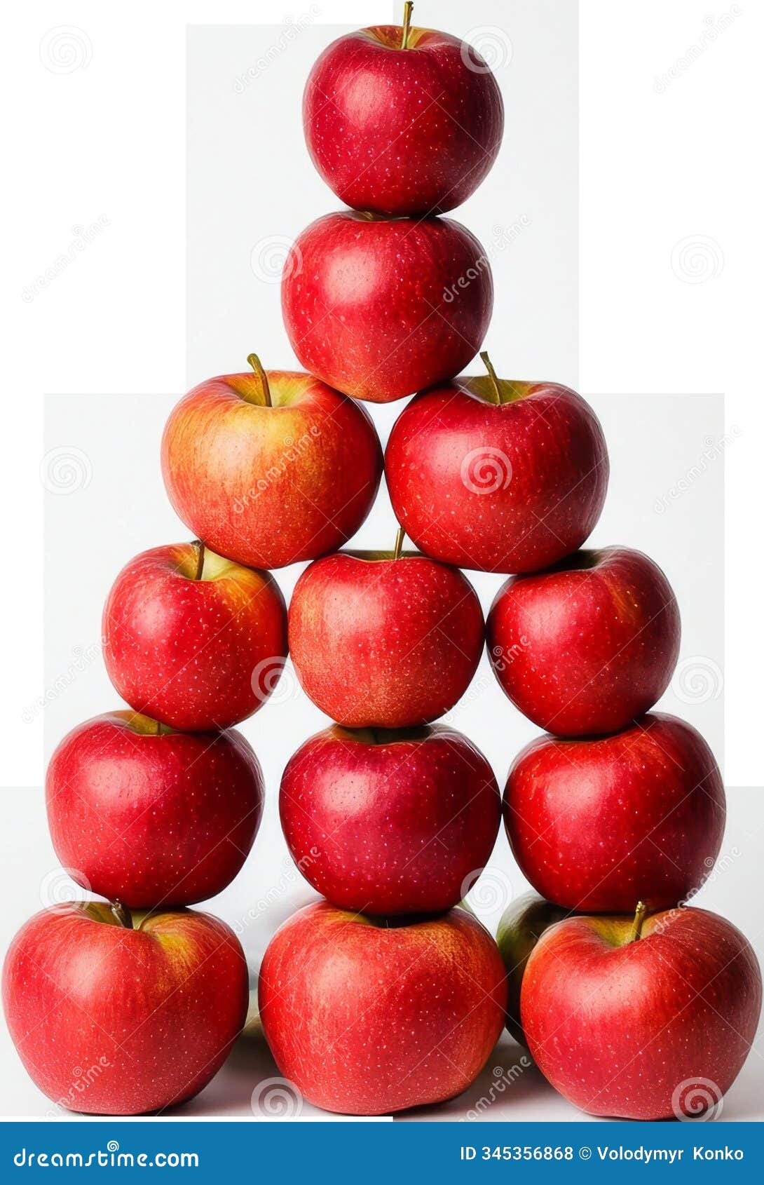 Pyramid of Red Apples on Transparent Background, Fresh Fruit Concept ...