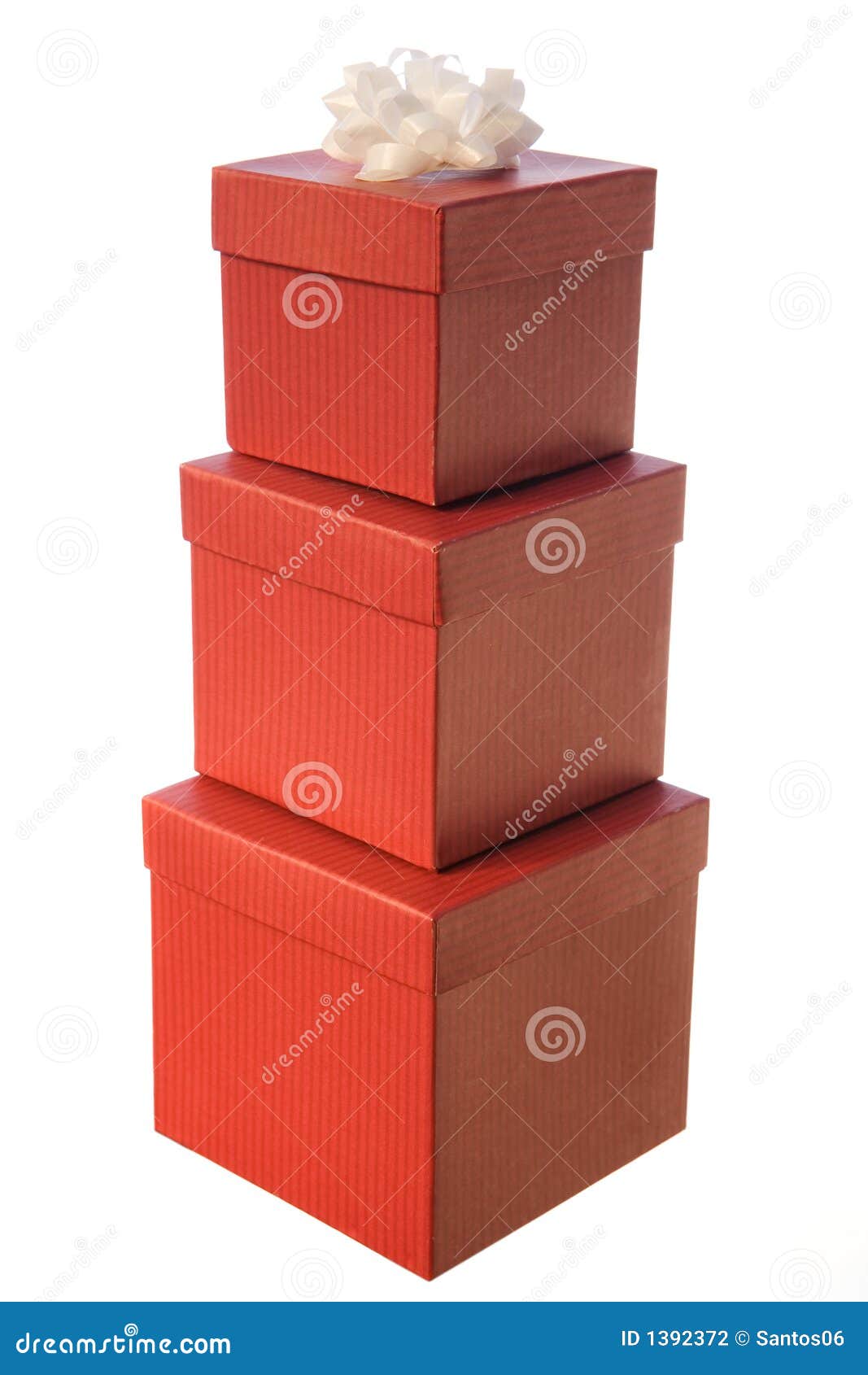 Pyramid of red presents stock photo. Image of advertising - 1392372
