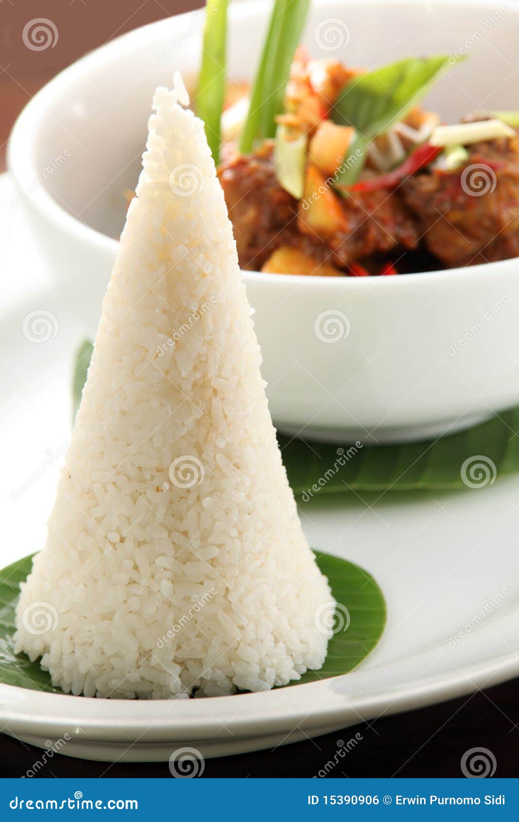 Pyramid rice asian food stock photo. Image of main, boiled - 15390906