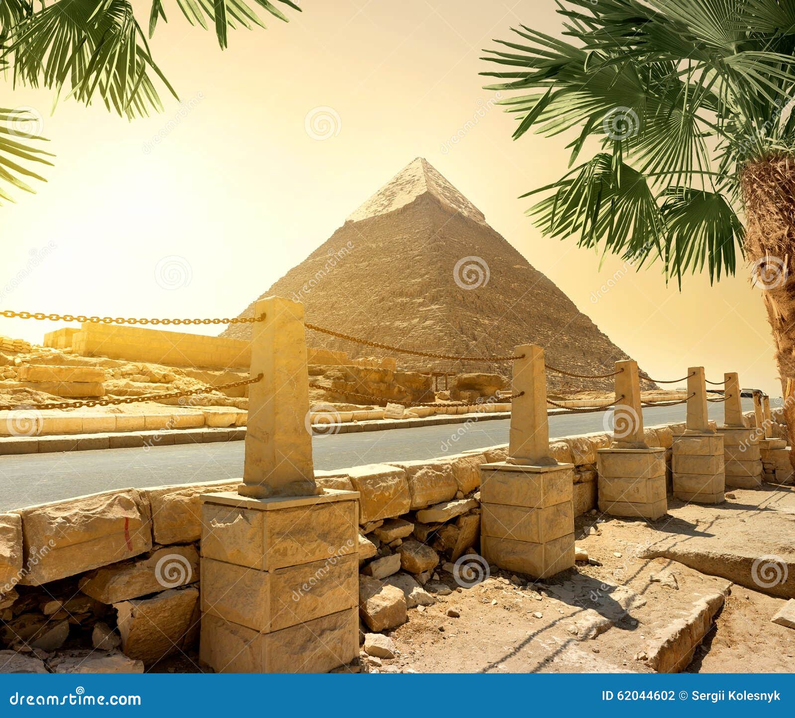 Pyramid and road stock photo. Image of orange, column - 62044602