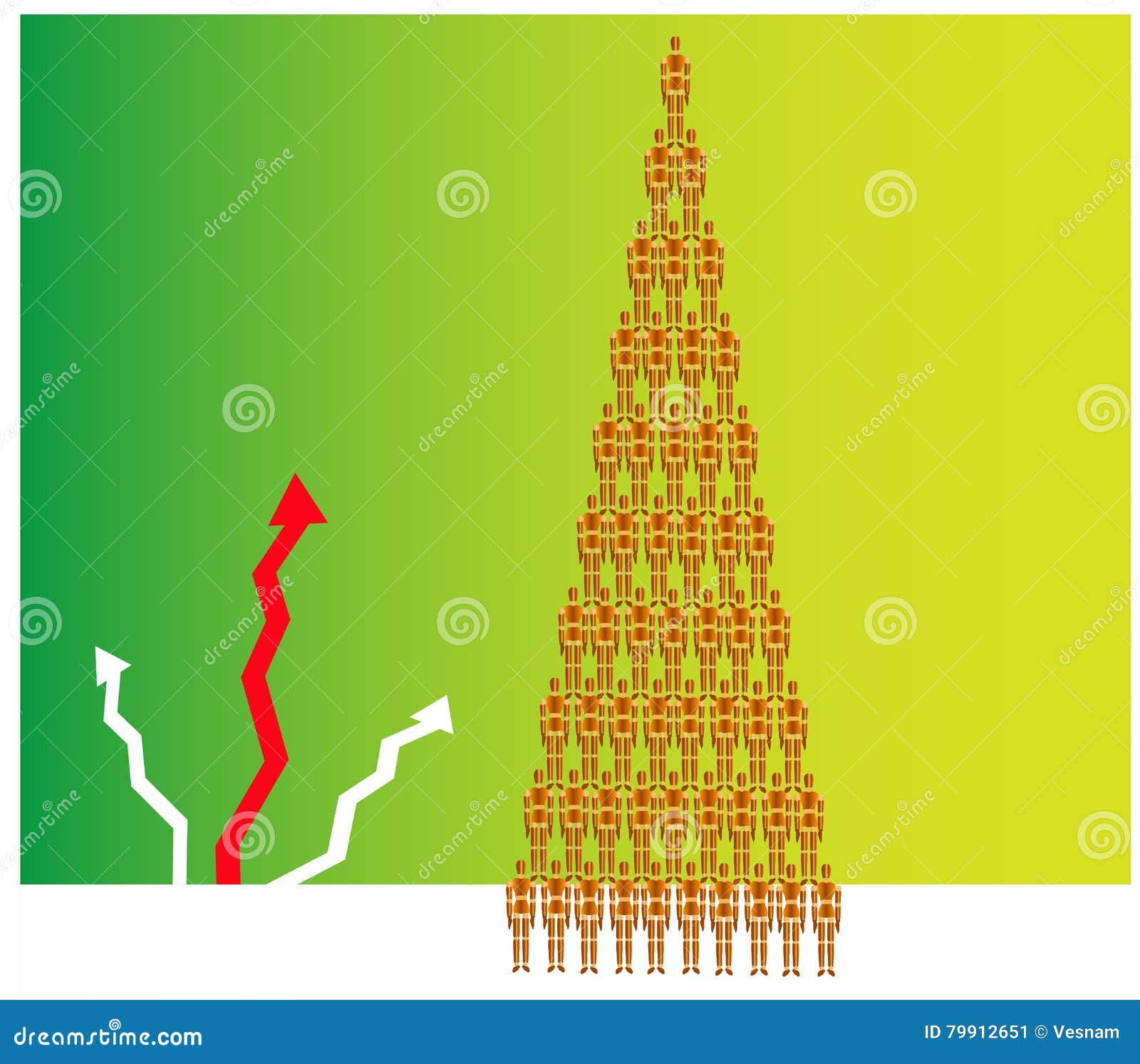 Pyramid Of The Robot With Arrow Cartoon Vector | CartoonDealer.com ...