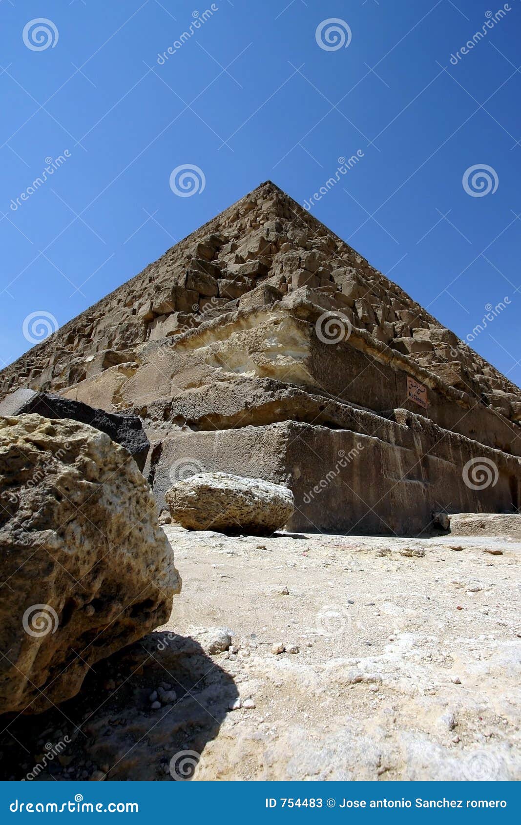 Pyramid and rock stock image. Image of escape, archeology - 754483