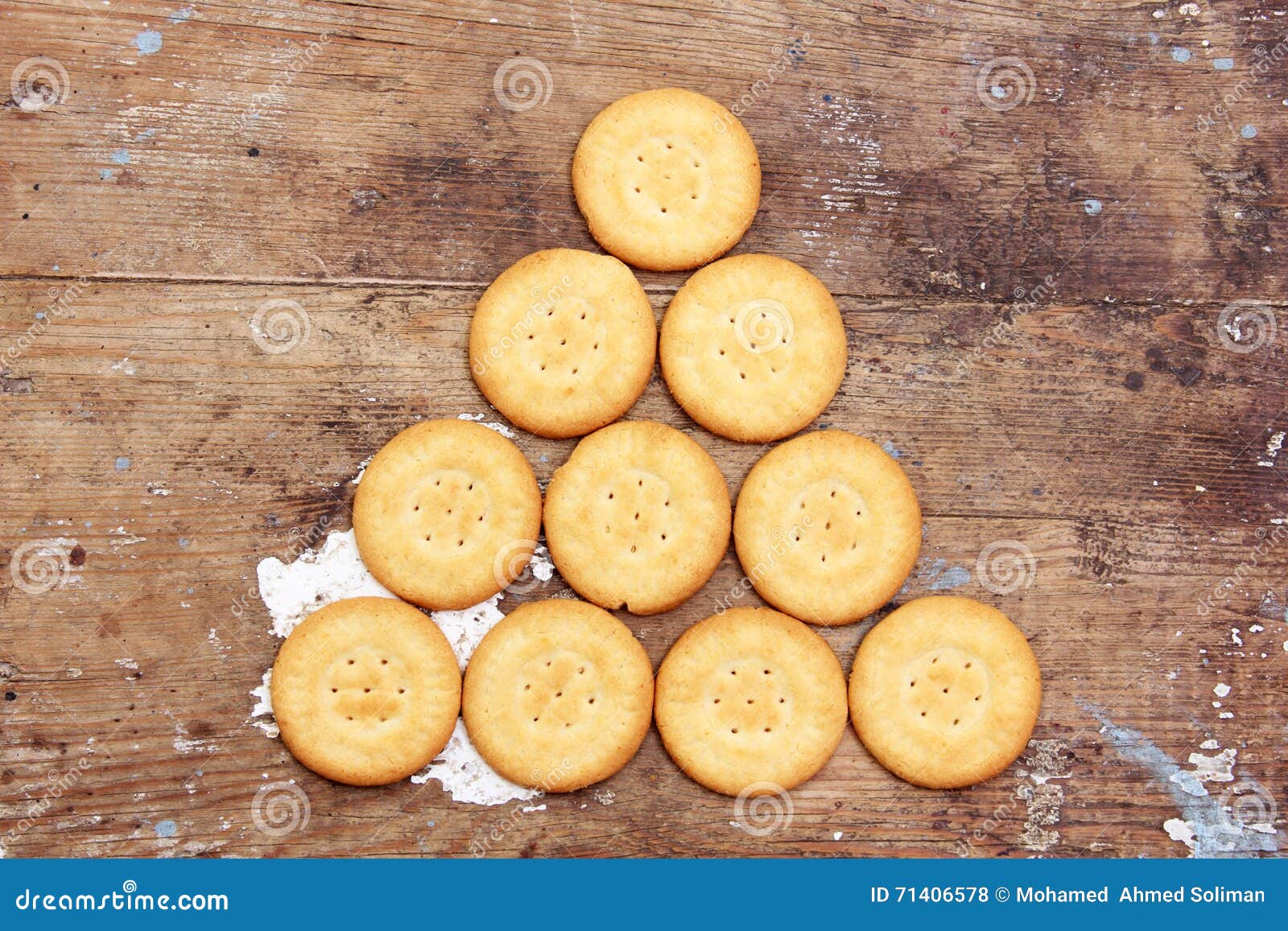 Pyramid of round cracker stock photo. Image of unhealthy - 71406578