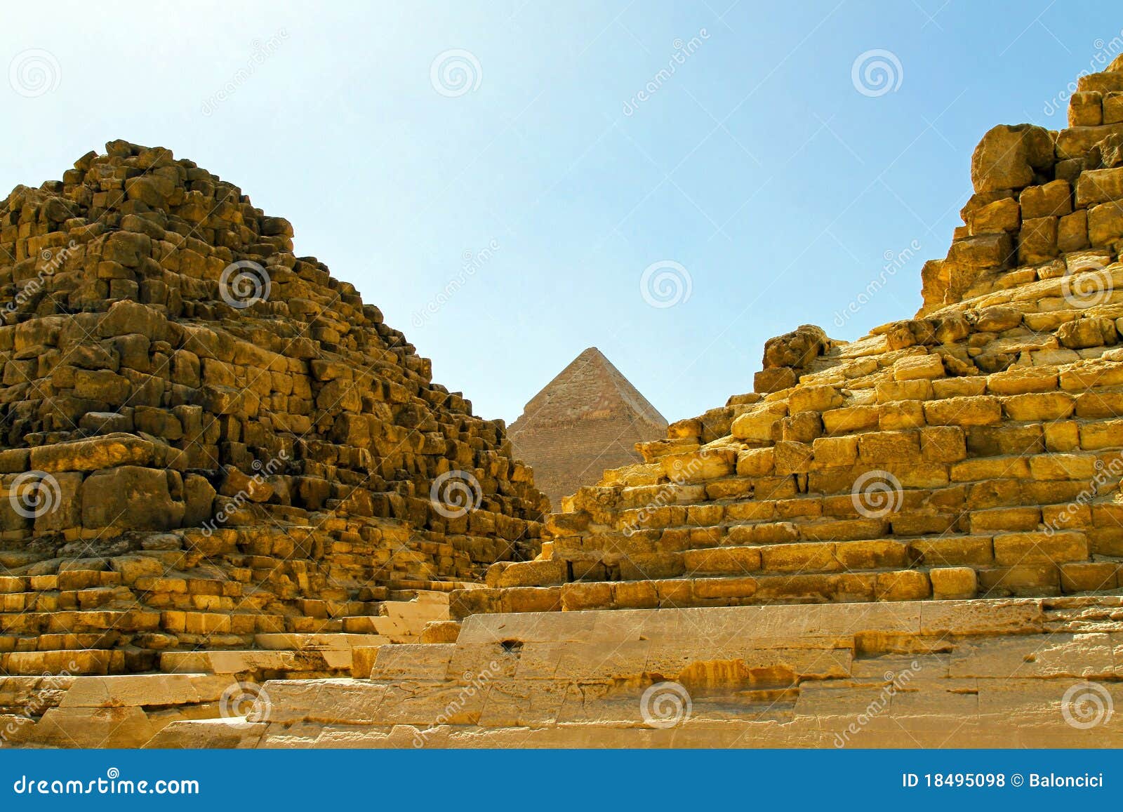 Pyramid ruins stock photo. Image of tombs, side, chefren - 18495098