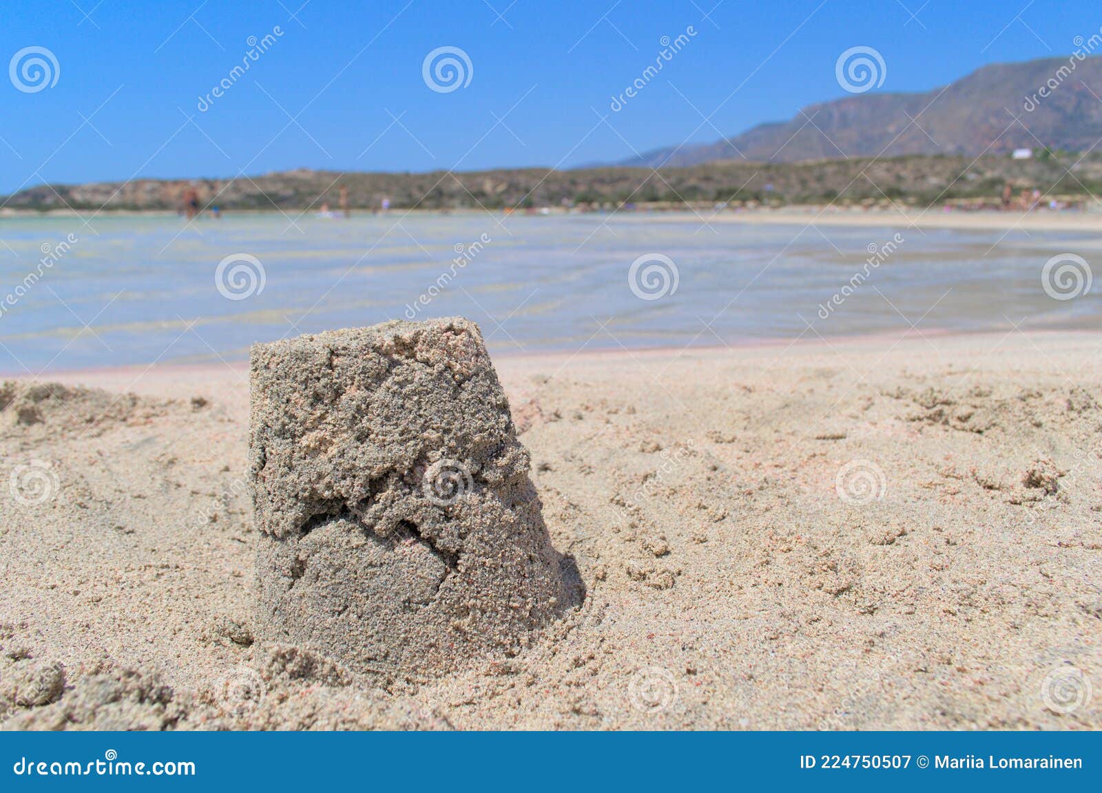 Sand Made Of Rocks Is Poured By The Roads For Construction. Now A Days ...
