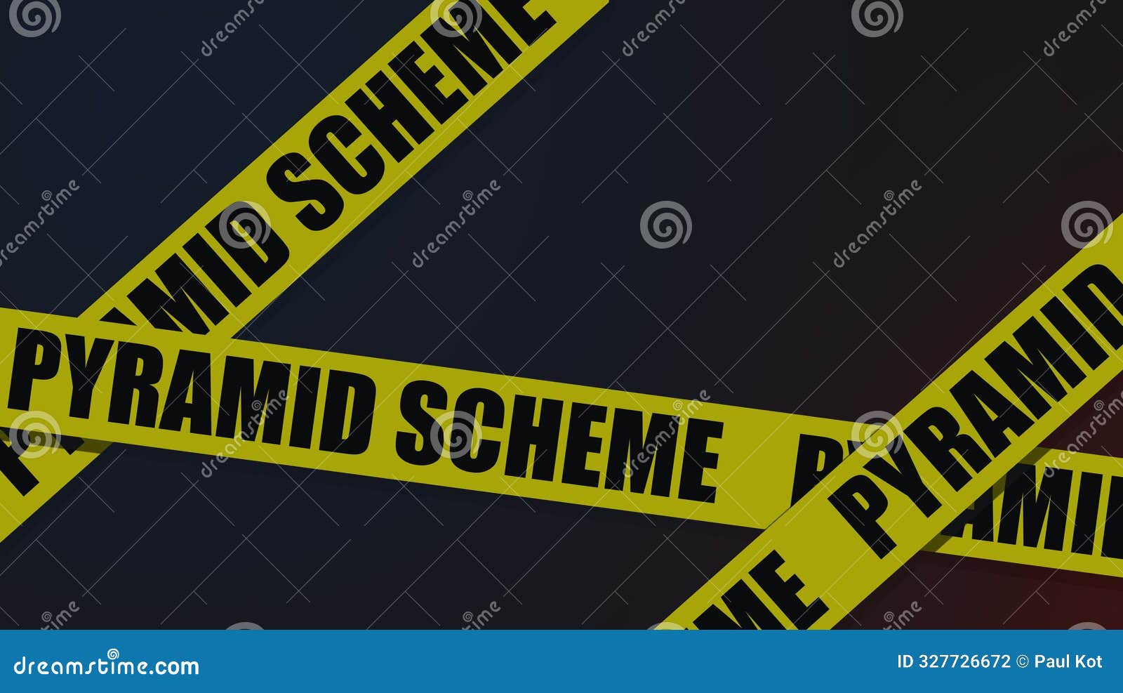 Pyramid Scheme Alert, Caution and Warning Concept. Yellow Barricade ...