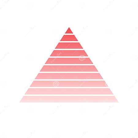 Pyramid Scheme 10 Ten Steps. Vector Hierarchy Level Chart Graph, Red ...