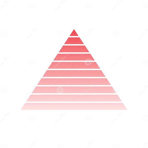 Pyramid Scheme 10 Ten Steps. Vector Hierarchy Level Chart Graph, Red ...