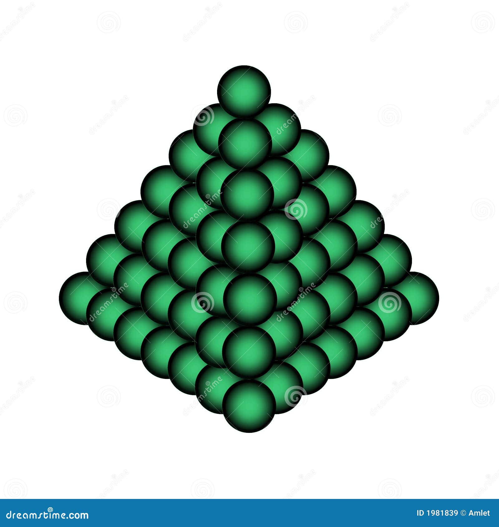 Pyramid from set of balls stock image. Image of roll, circuit - 1981839