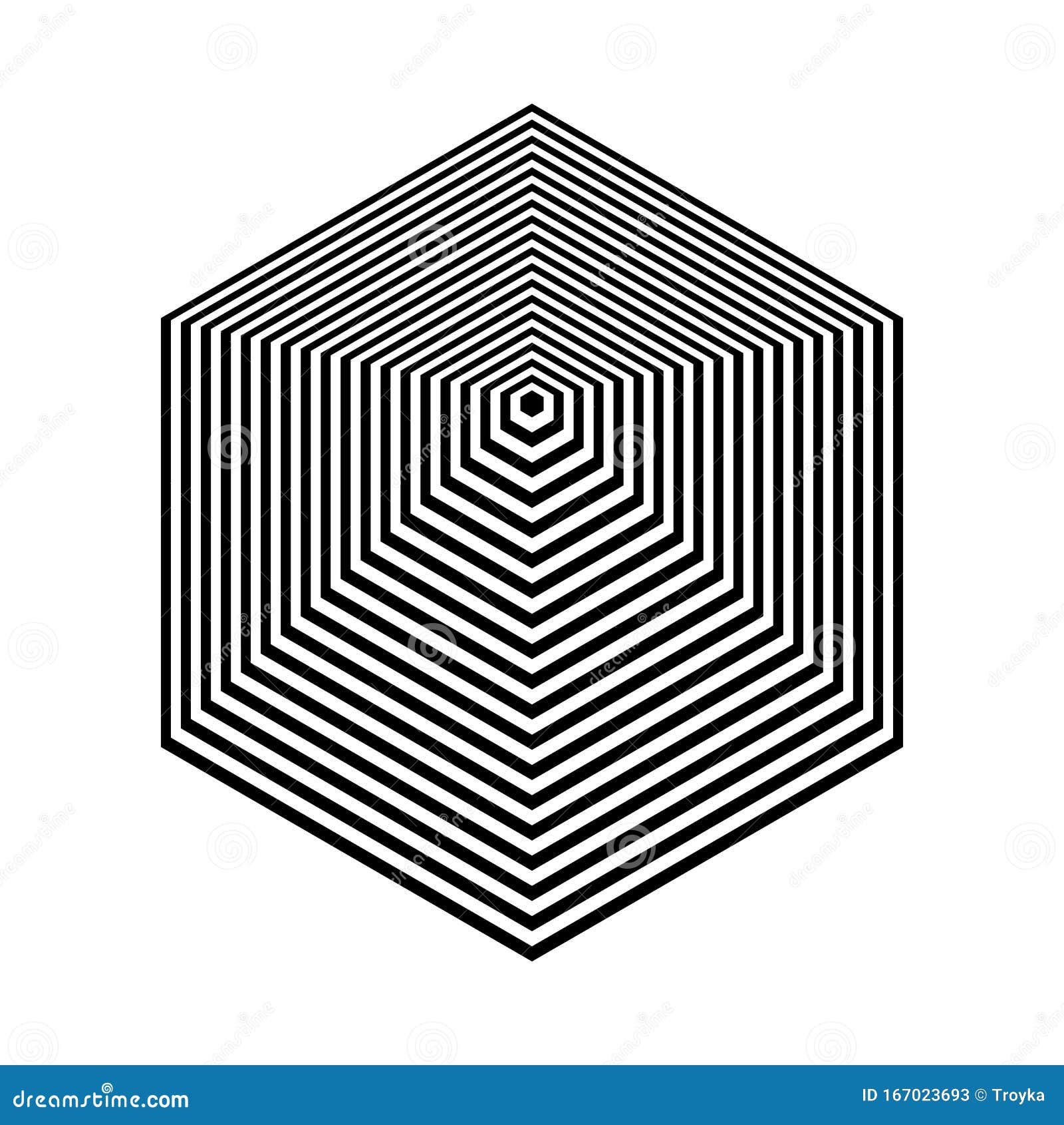 Pyramid Shape. Hexagon Lines Texture. Geometric Design Element Stock ...