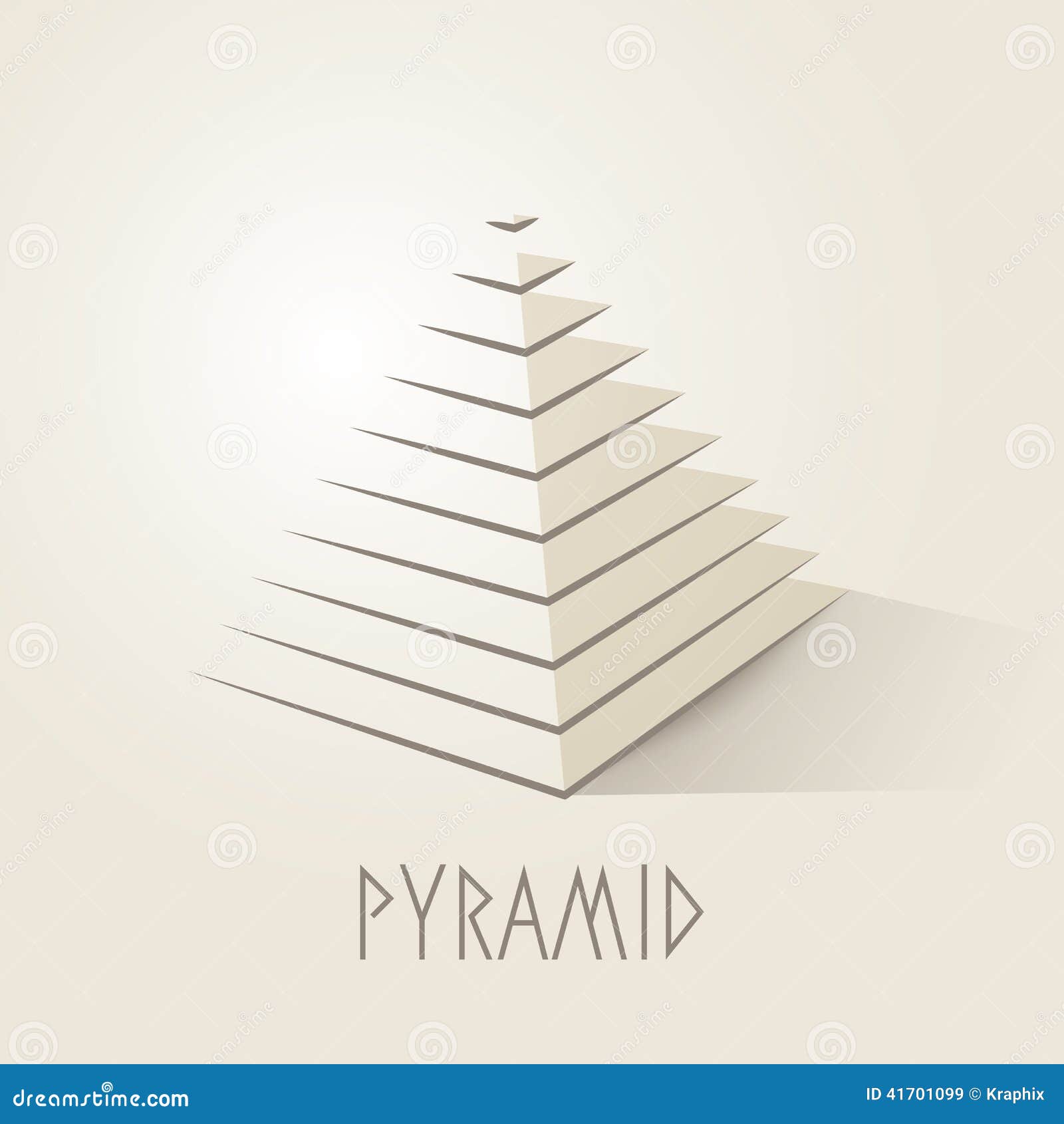 Pyramid Shape Abstract Symbol Stock Vector - Illustration of shade ...