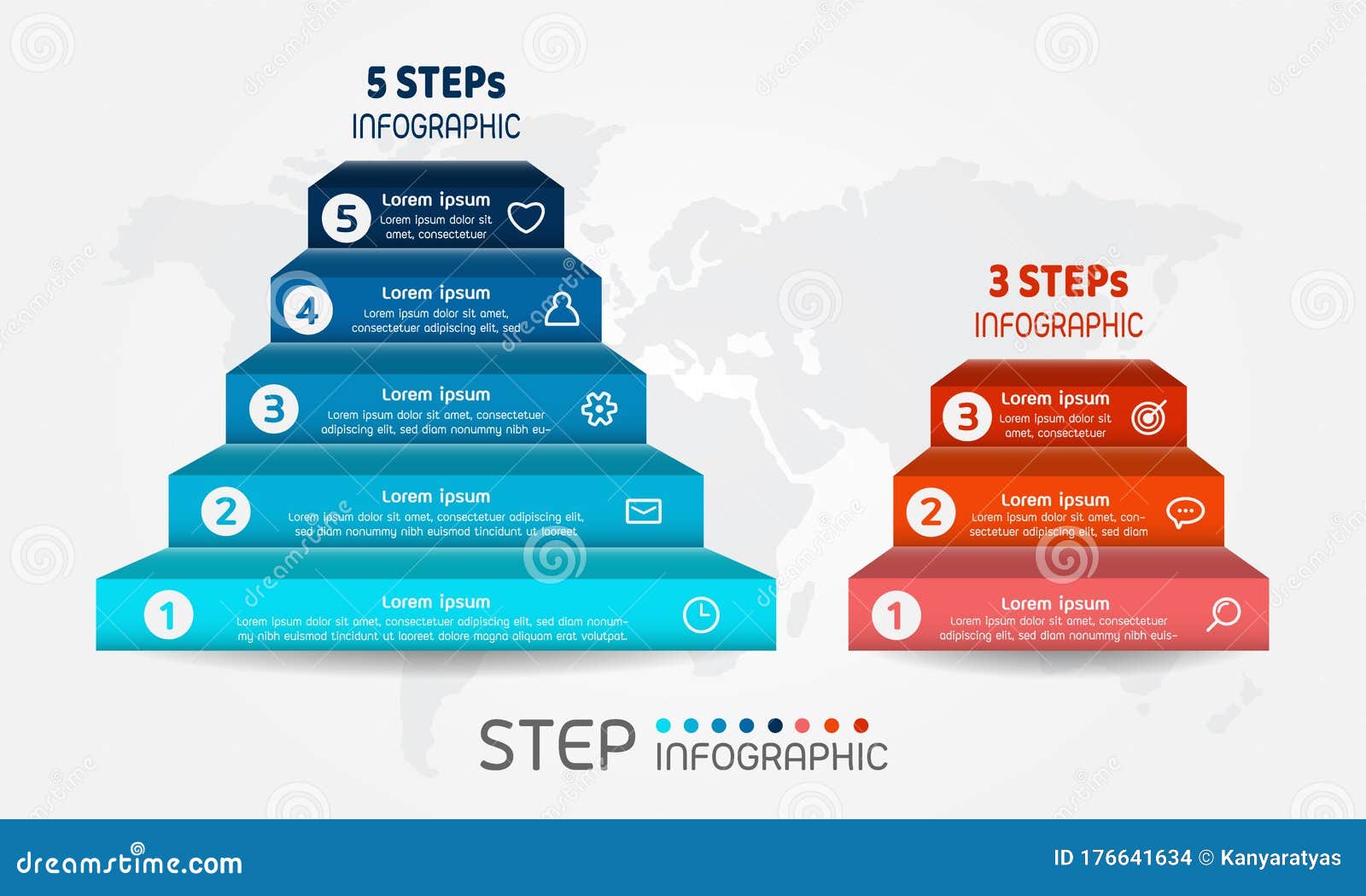 Pyramid Shape Elements Of Graph,diagram With Steps Vector Illustration ...