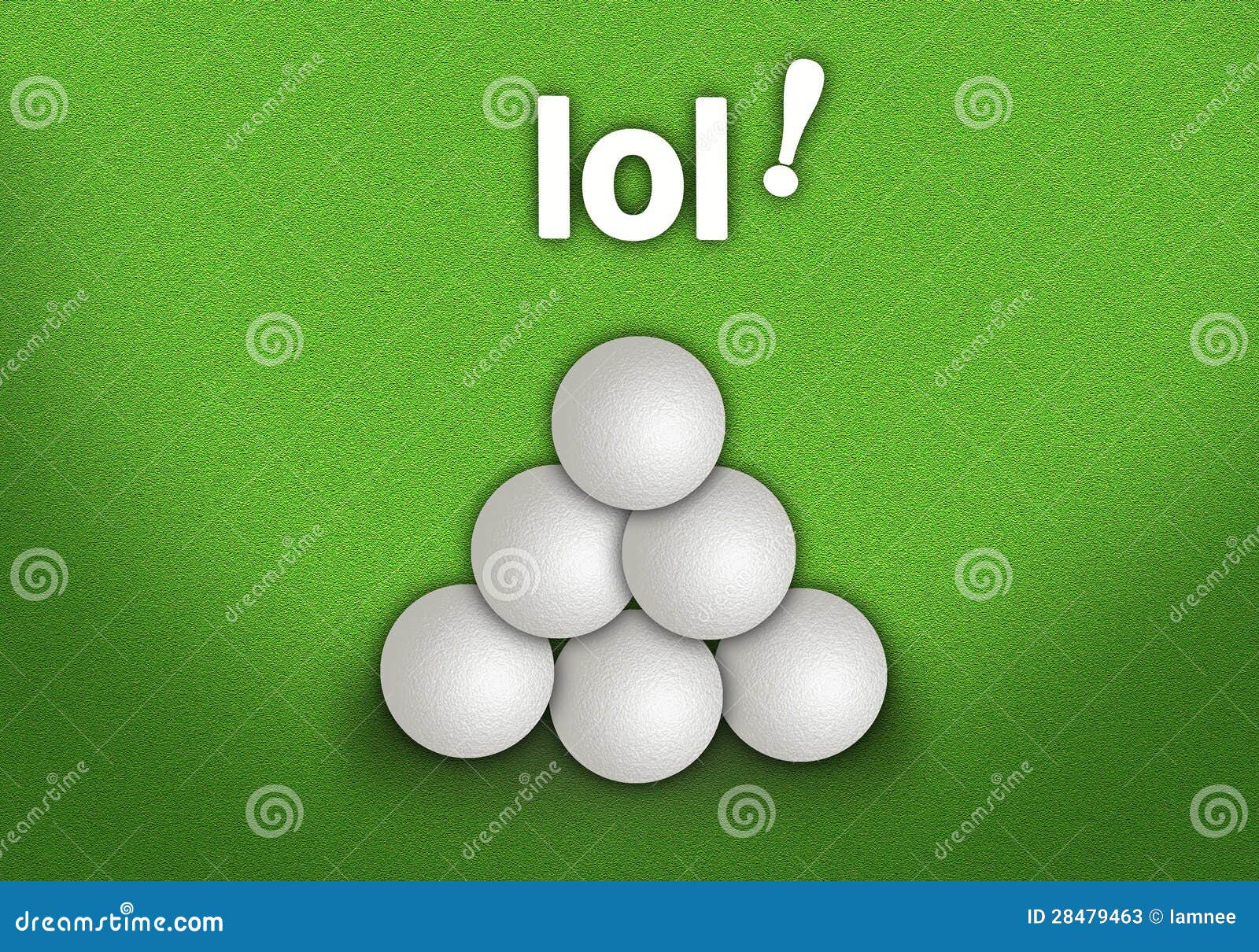 A Pyramid Shape of Golf Balls Stack Stock Illustration - Illustration ...