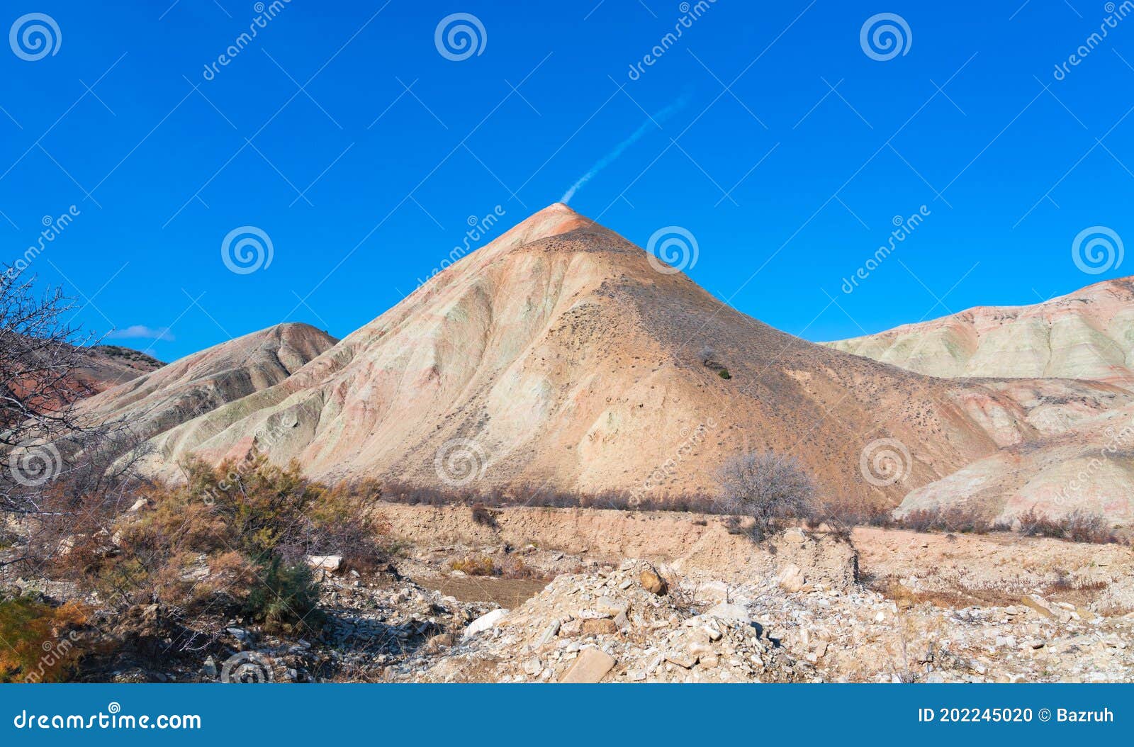Pyramid Shaped Mountain Peak Stock Photo - Image of high, outdoors ...