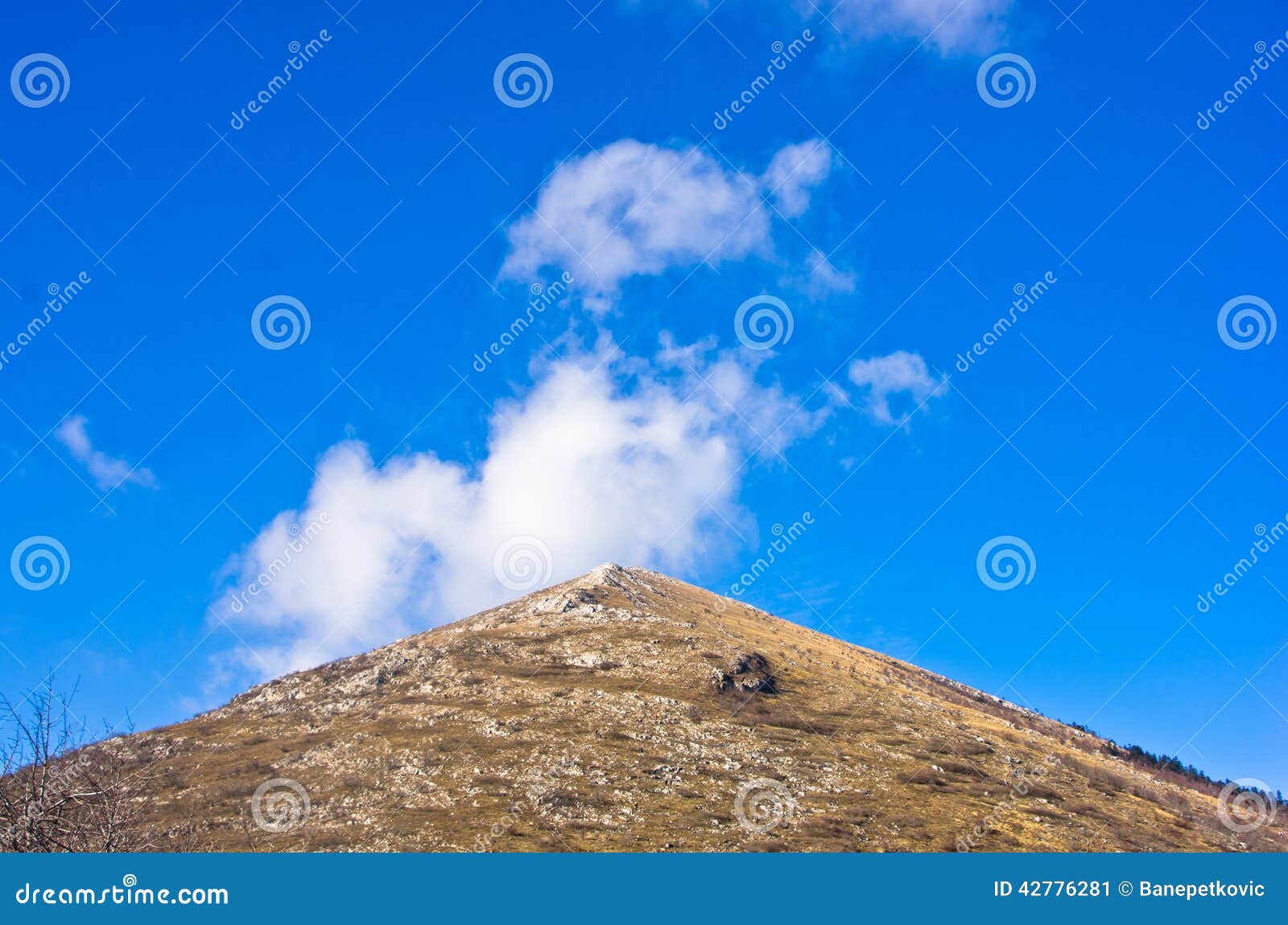 Pyramid Shaped Mountain Rtanj on a Sunny Day Stock Image - Image of ...