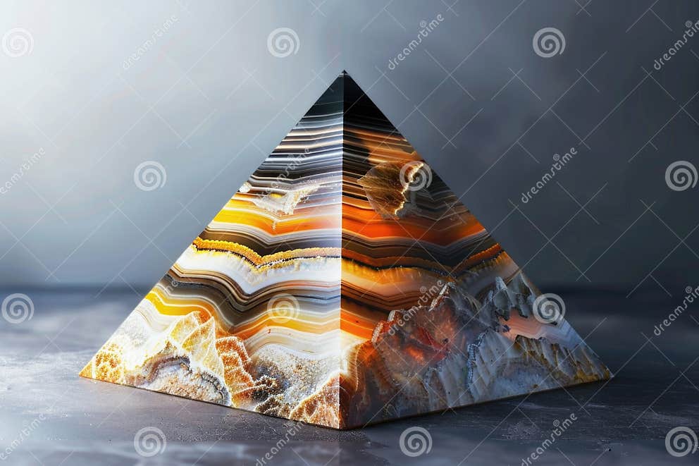 A Pyramid Shaped Object Placed on a Table, Suitable for Various ...