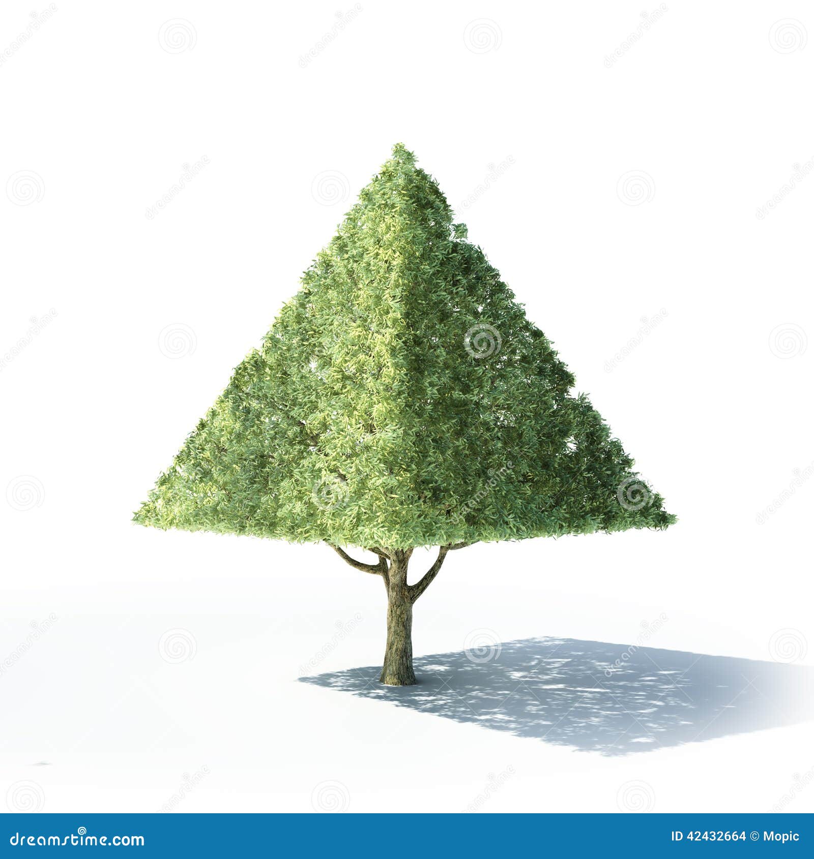 Pyramid shaped tree stock illustration. Illustration of cube - 42432664