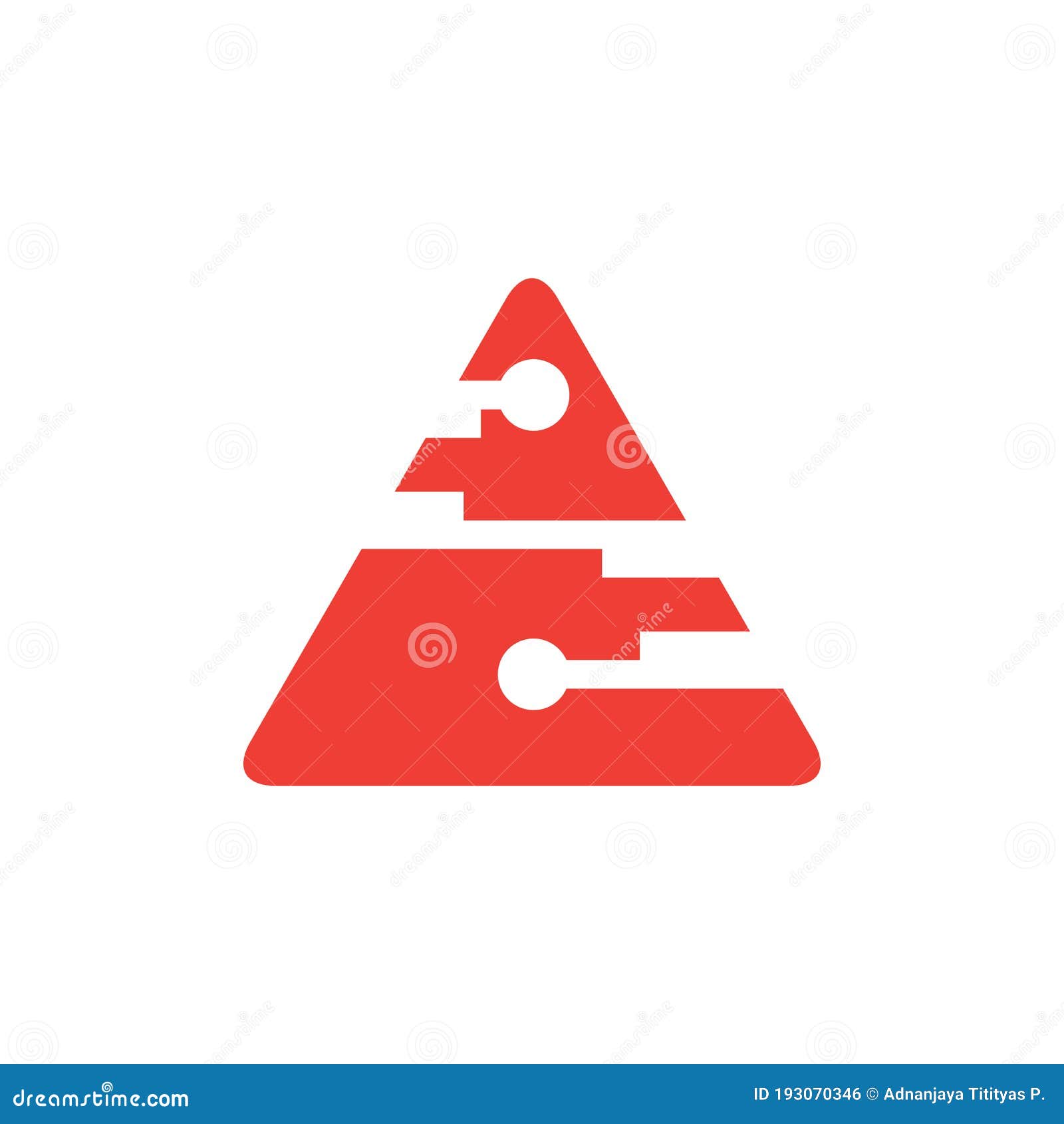 Pyramid Simple Dots Geometric Logo Vector Stock Vector - Illustration ...