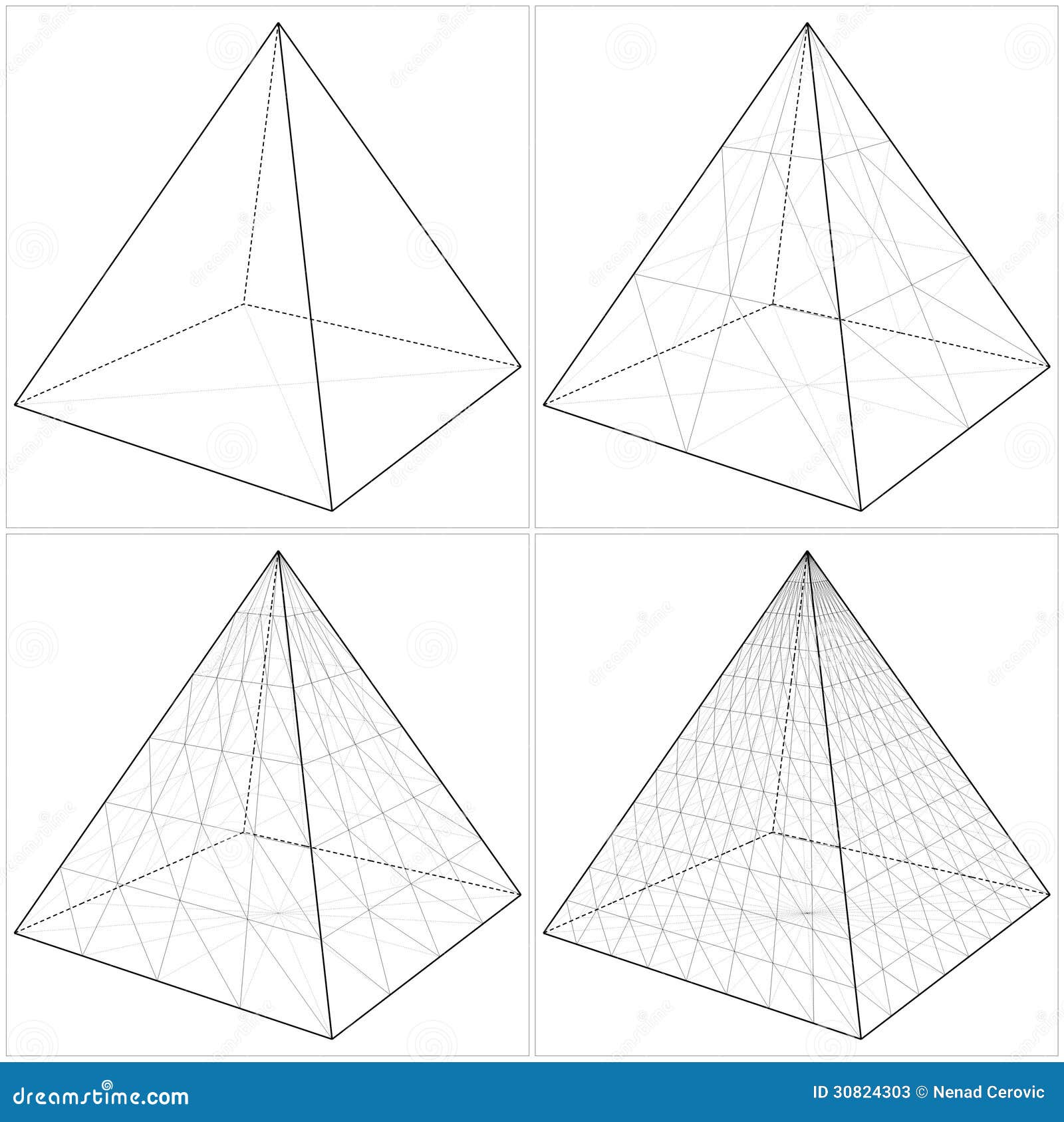 Pyramid from the Simple To the Complicated Shape Vector 09 Stock Vector ...