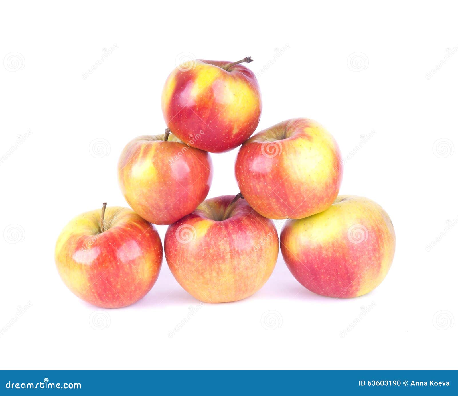 Pyramid Of Red Apples Isolated On Black Stock Photography ...