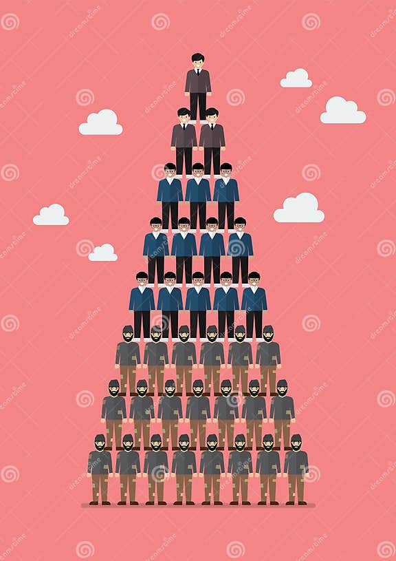 Pyramid of social class stock vector. Illustration of bankruptcy - 99753489