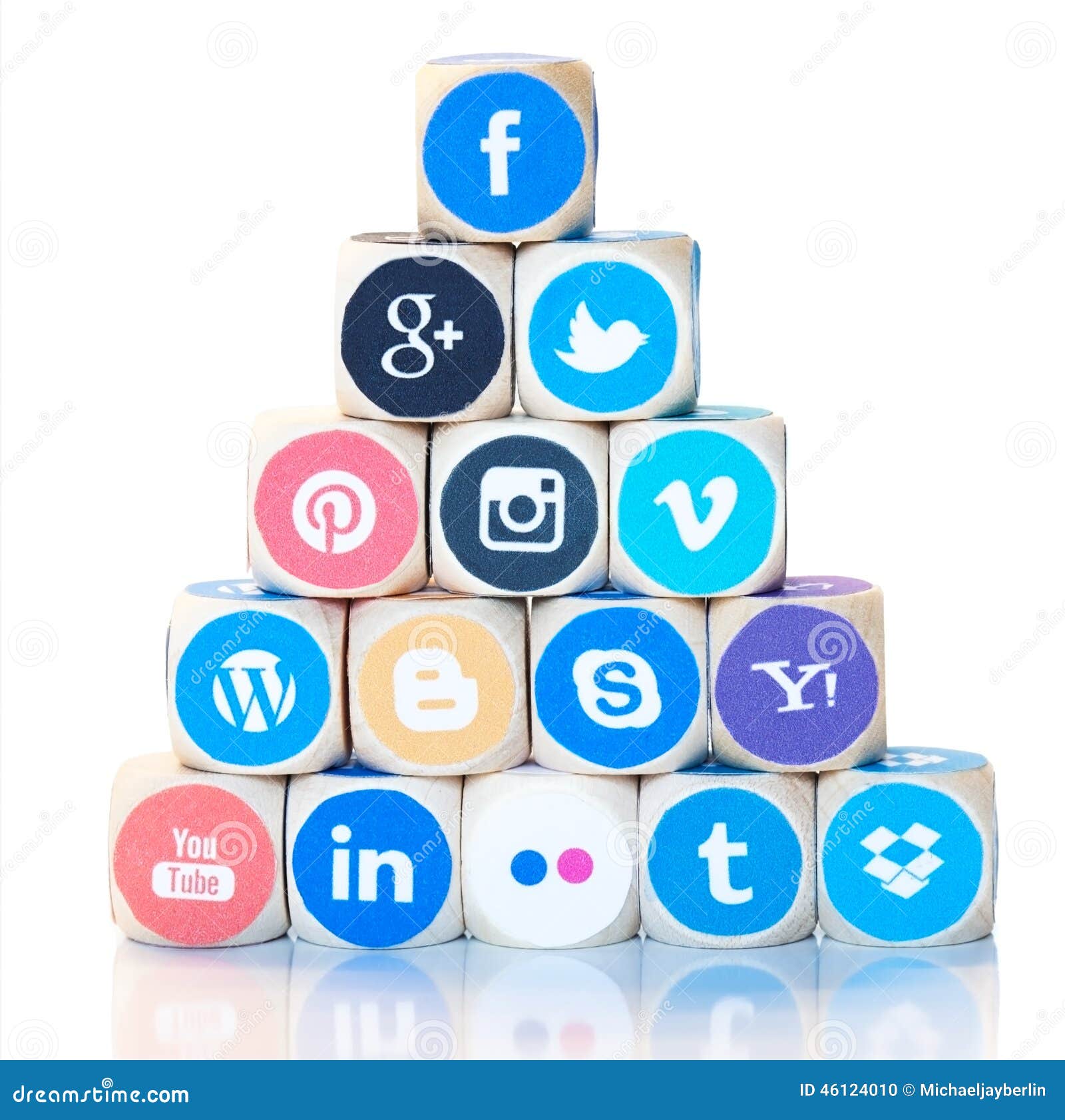Pyramid of Social Media Icons, Facebook on Top Editorial Image - Image ...