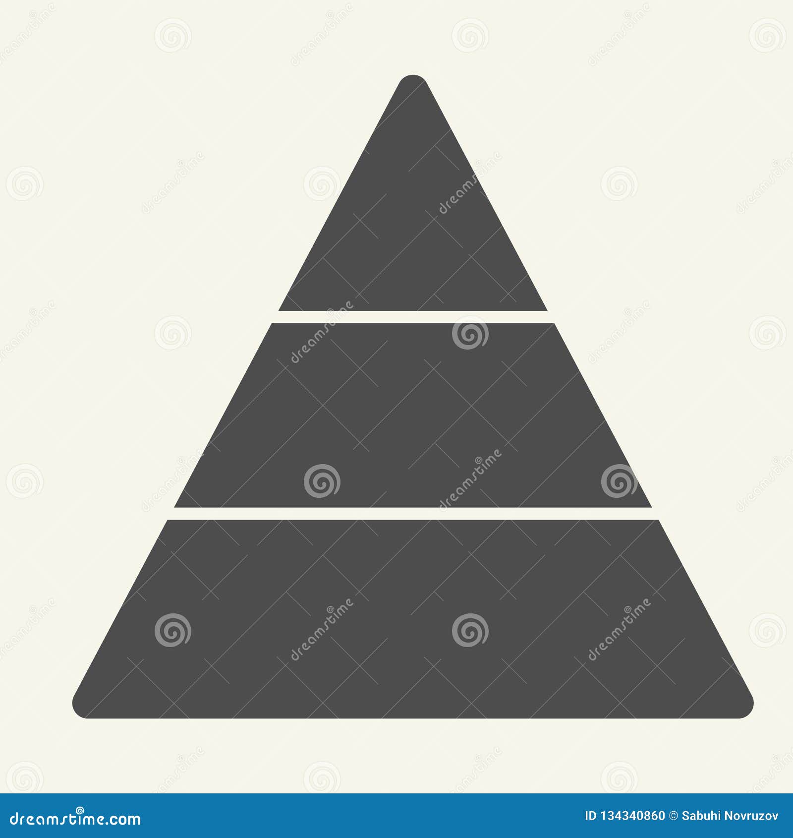 Pyramid Solid Icon. Report Vector Illustration Isolated on White Stock ...
