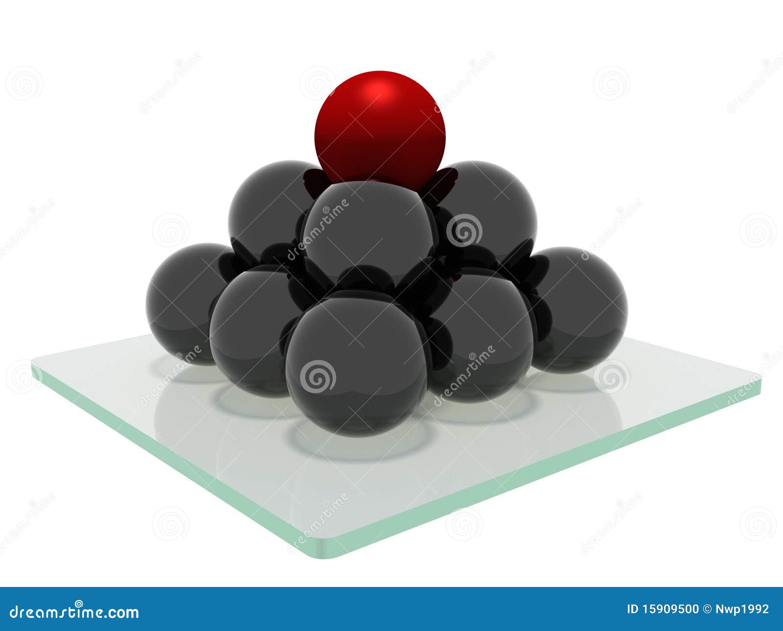 Pyramid of spheres stock illustration. Illustration of isolated - 15909500