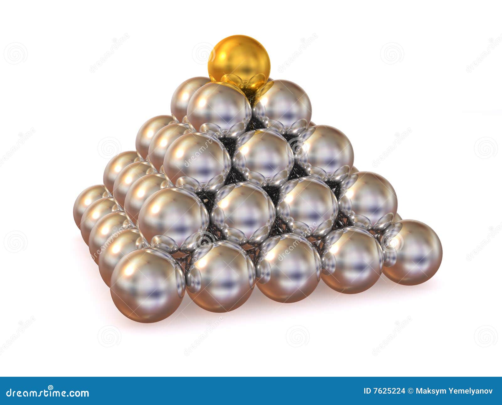 Pyramid from spheres stock illustration. Illustration of ball - 7625224