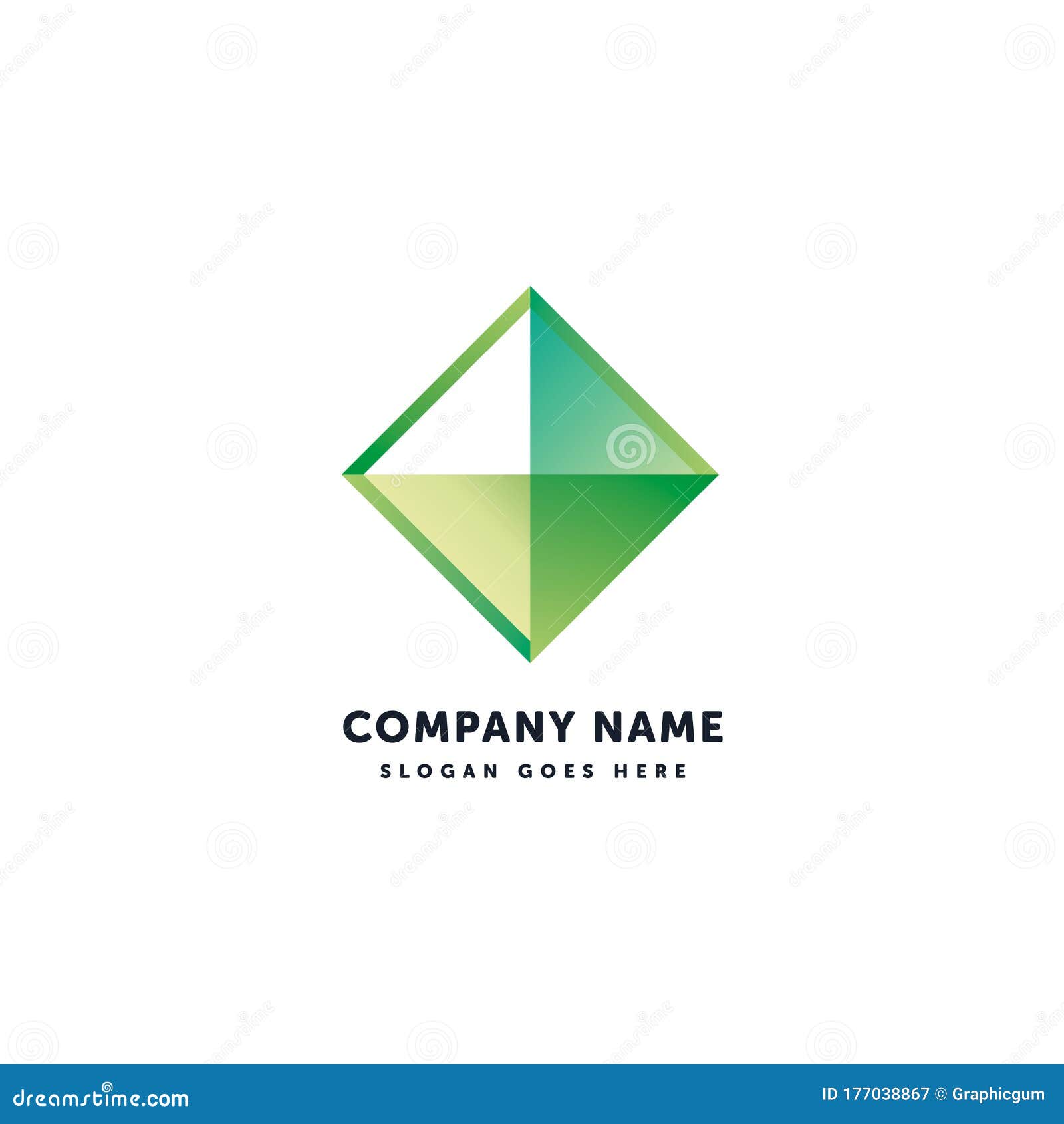 Pyramid Square Vector Logo. Creative Abstract Icon Mark Design Template ...